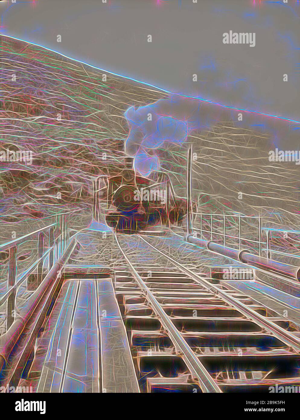 Jaffa to Jerusalem. Train at Battir. Pulling up steep grade. Photograph ...