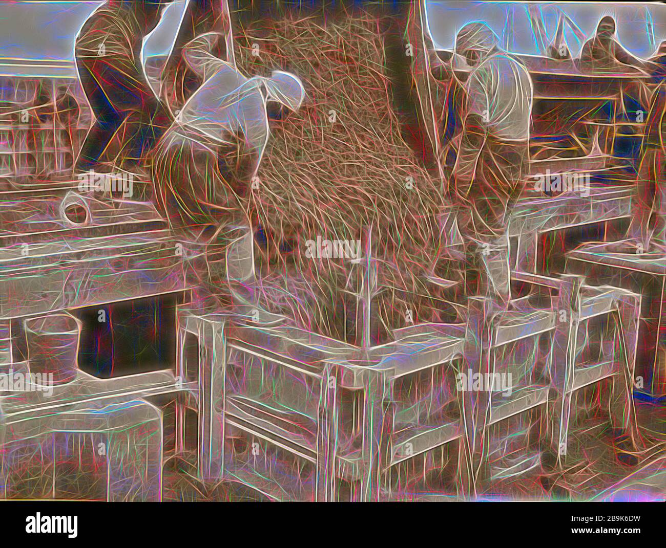 Construction of the Haifa harbour. Haifa harbour. Pouring great ...