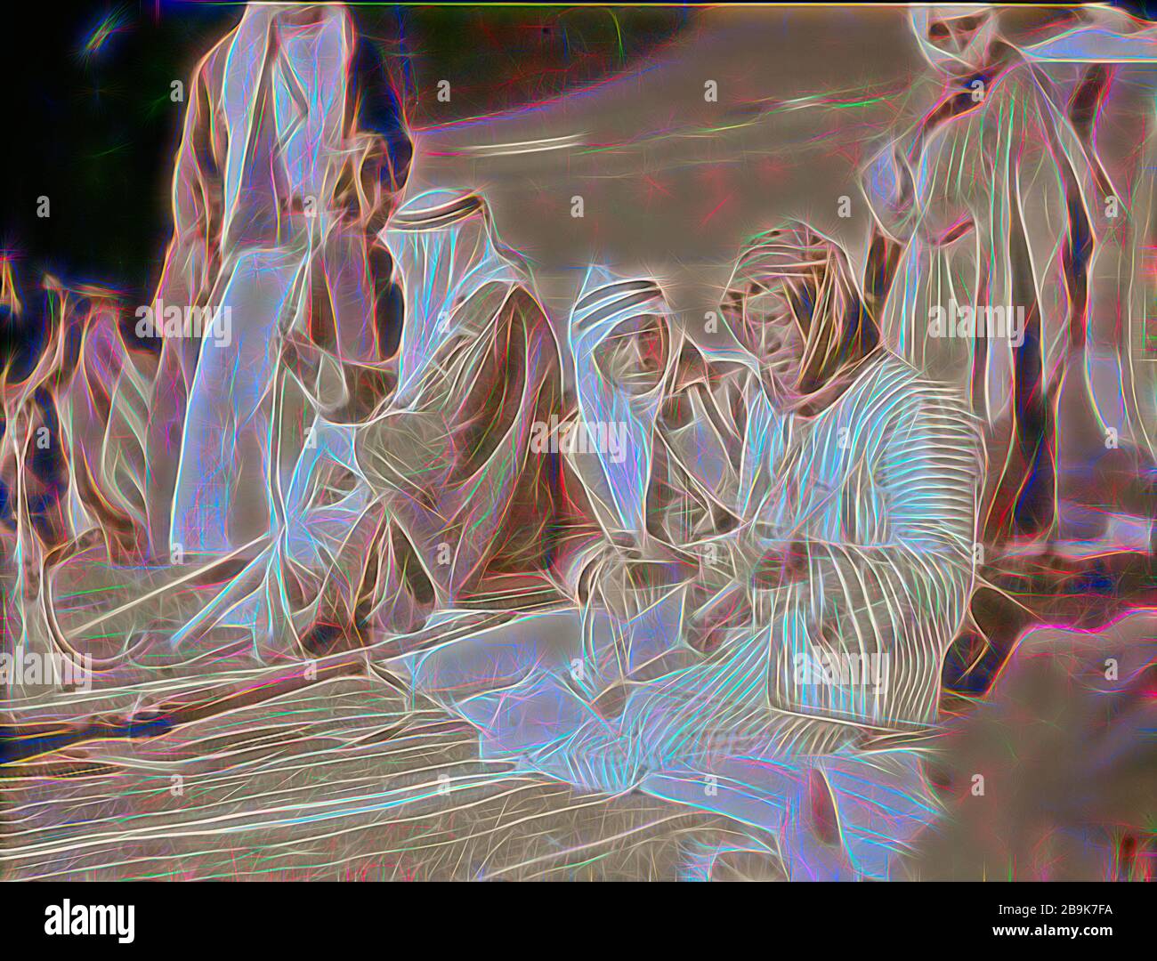 Bedouin life in Trans-Jordan. The chief entertainer. A black minstrel ...
