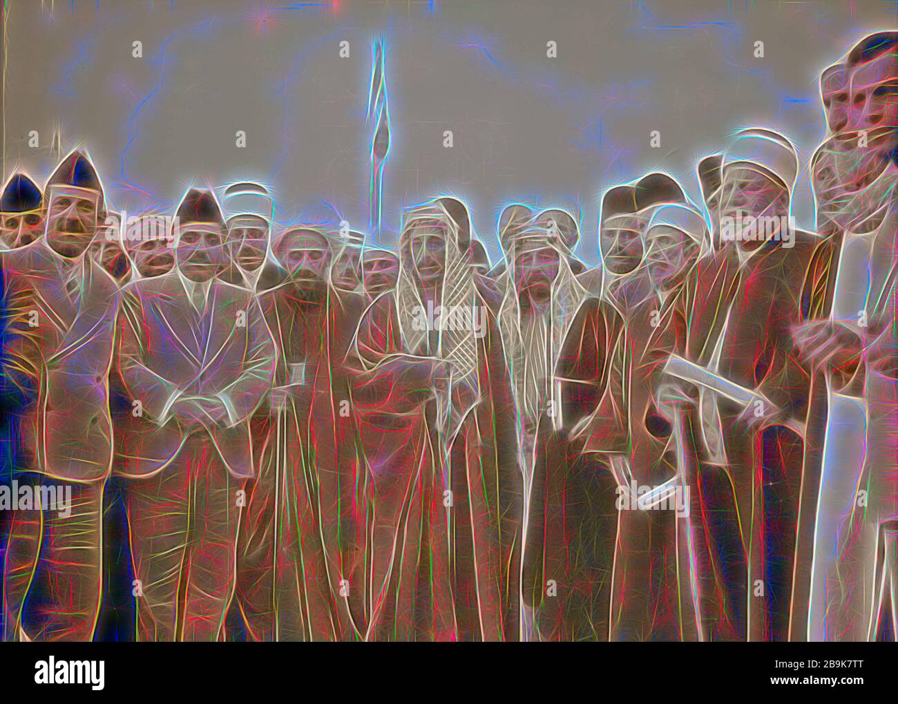 Pan-Islamic conference gathers at Shunet Nimrin, Transjordan. King Ali ...