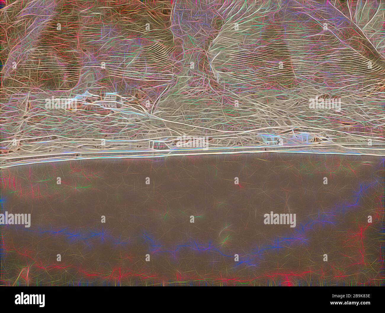 Air views of Palestine. The hot springs. Western shore of Sea of ...