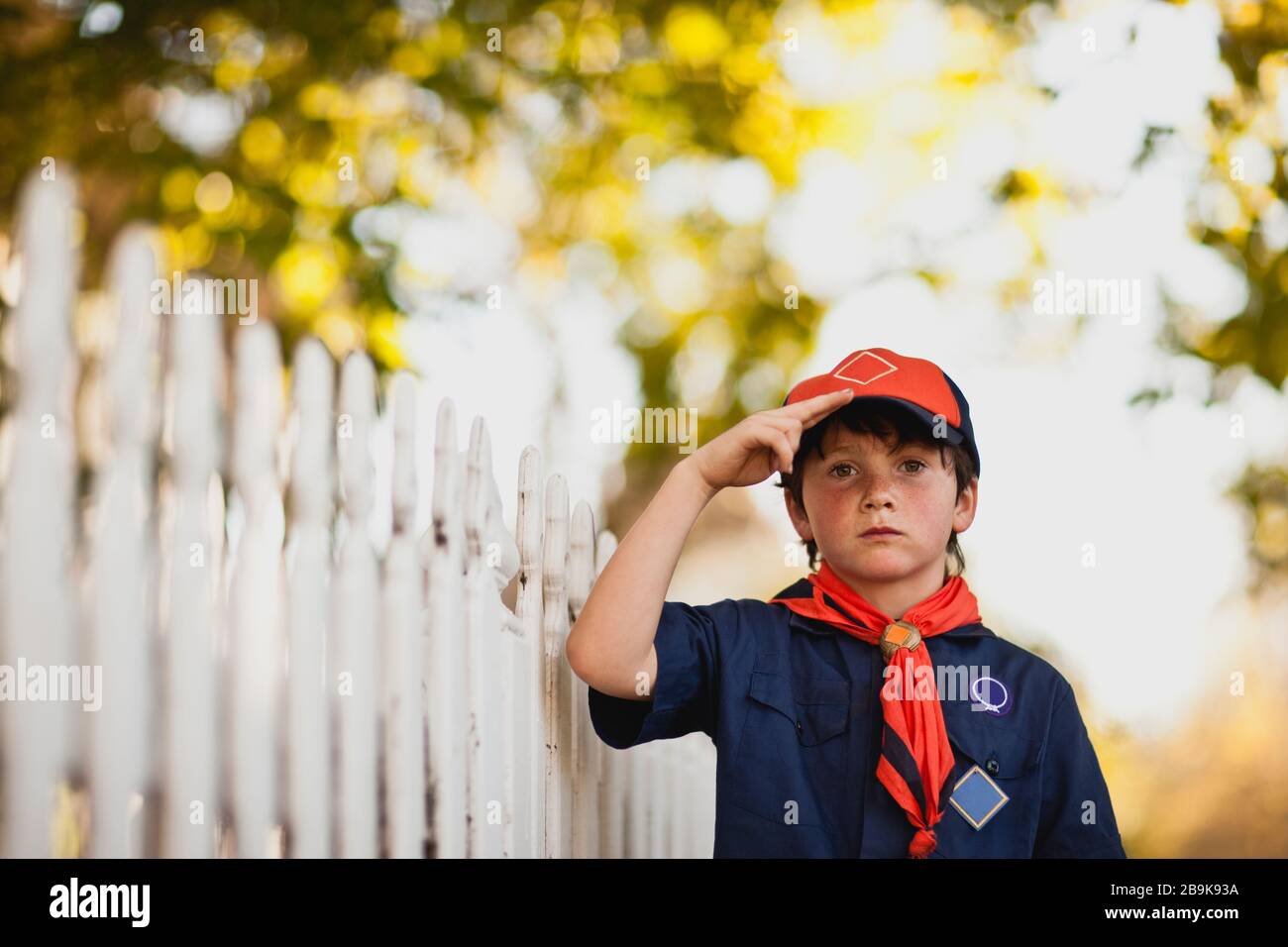 Boy scout scouts standing hi-res stock photography and images - Alamy