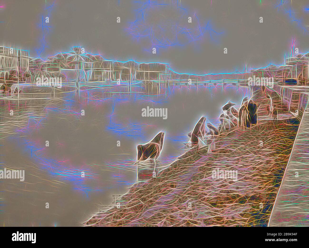 Iraq. River scenes on the Euphrates taken at Hilla. Typical scene on ...