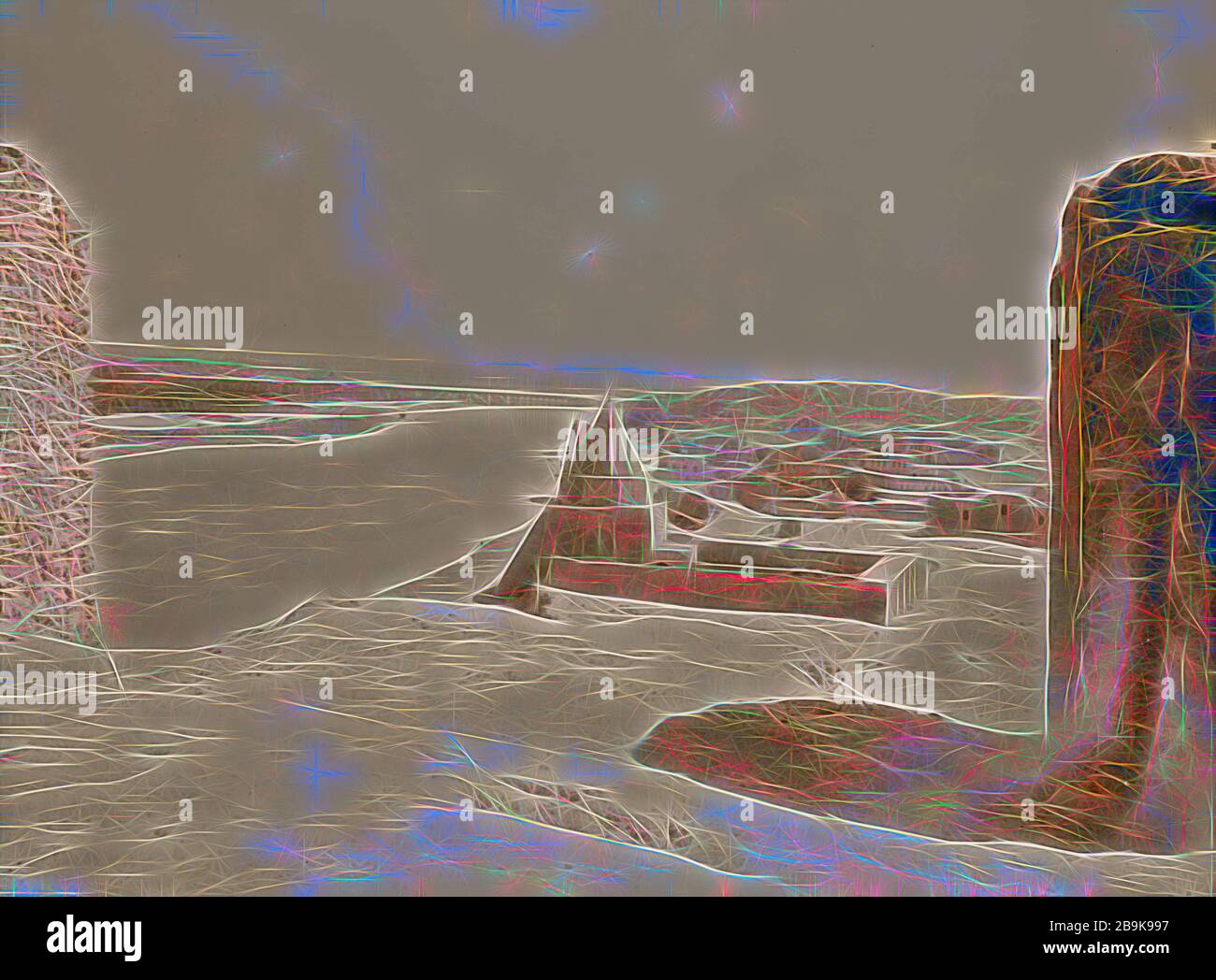 Iraq. Mosul. Sennacherib's castle. View from the castle looking south ...