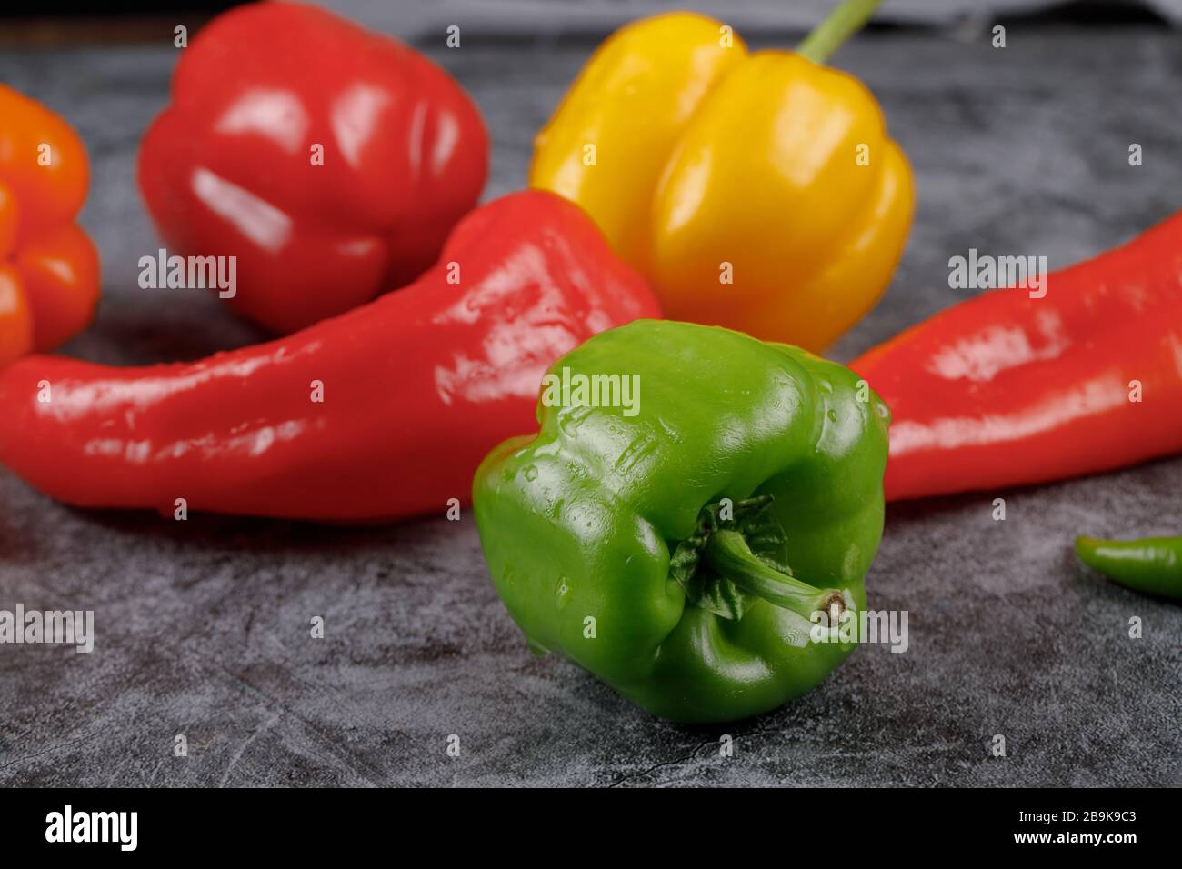 Mix of color bell peppers Stock Photo - Alamy