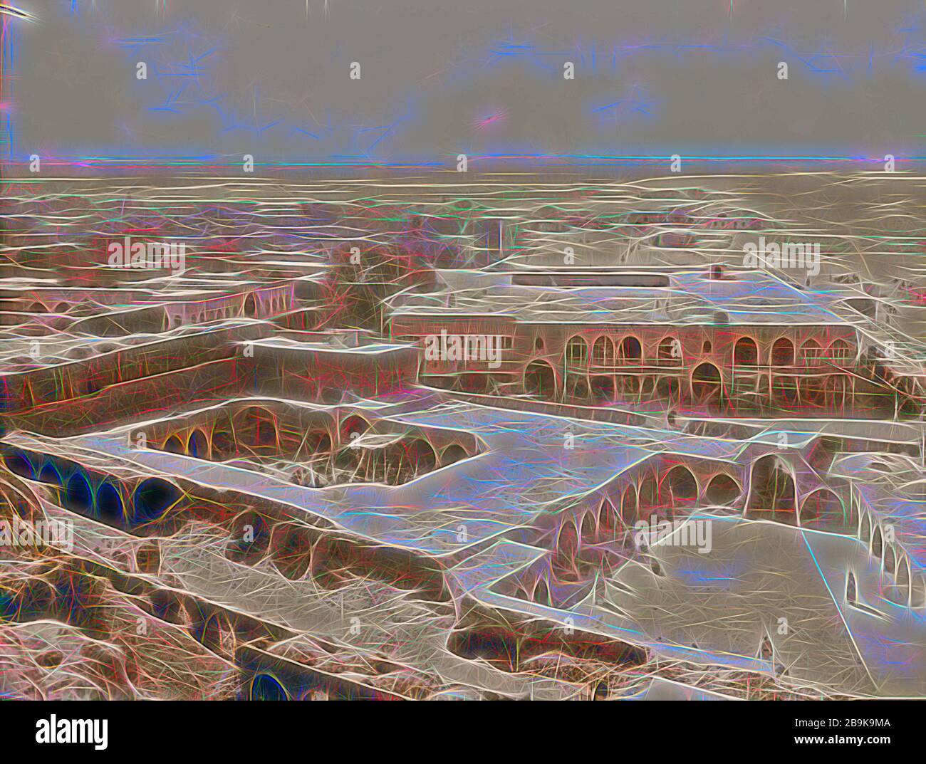 Iraq. Kirkuk. With ancient caravansary in foreground. 1932, Iraq ...