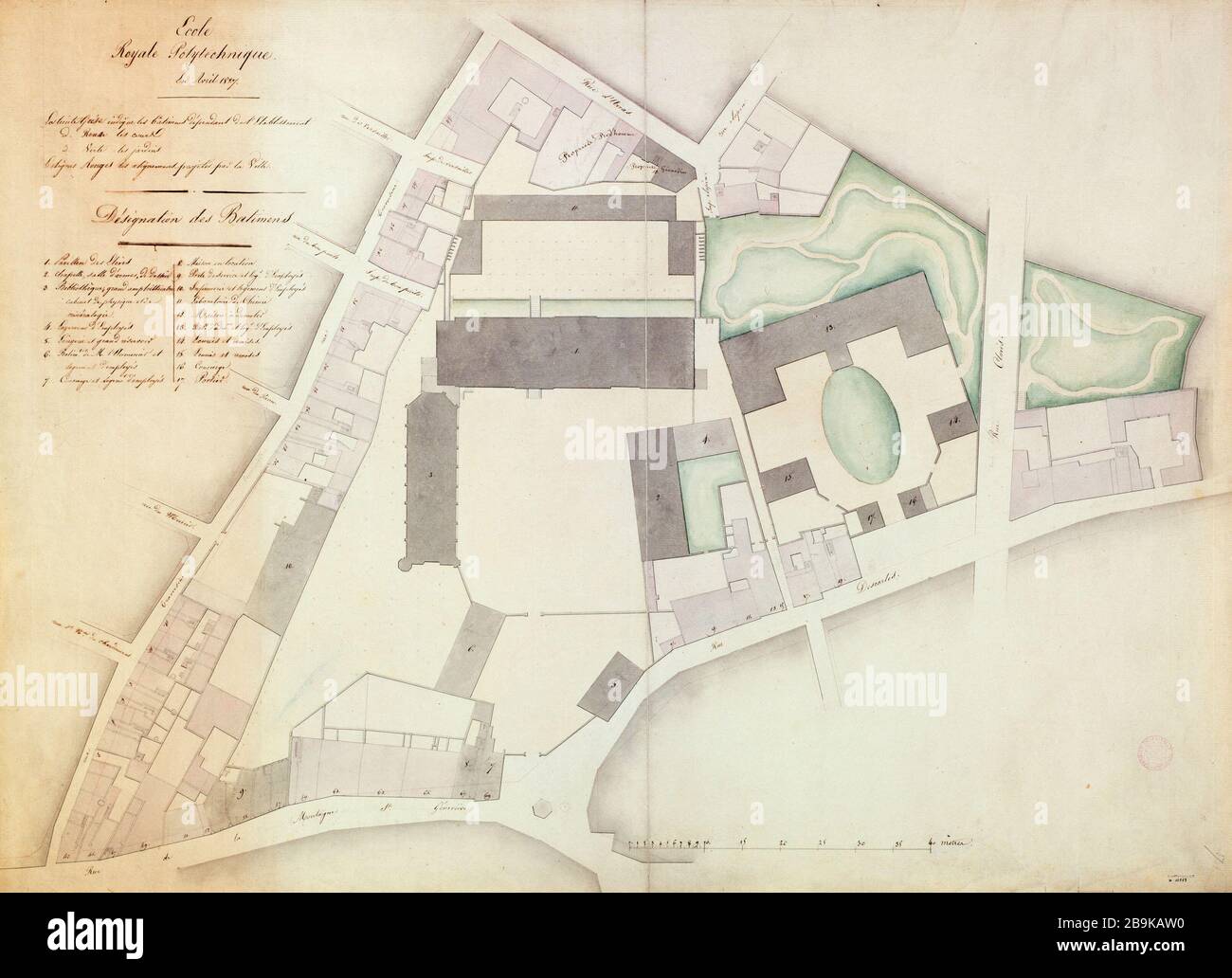 Map of the Polytechnic Royal School, April 1827 Anonyme. Plan de l ...