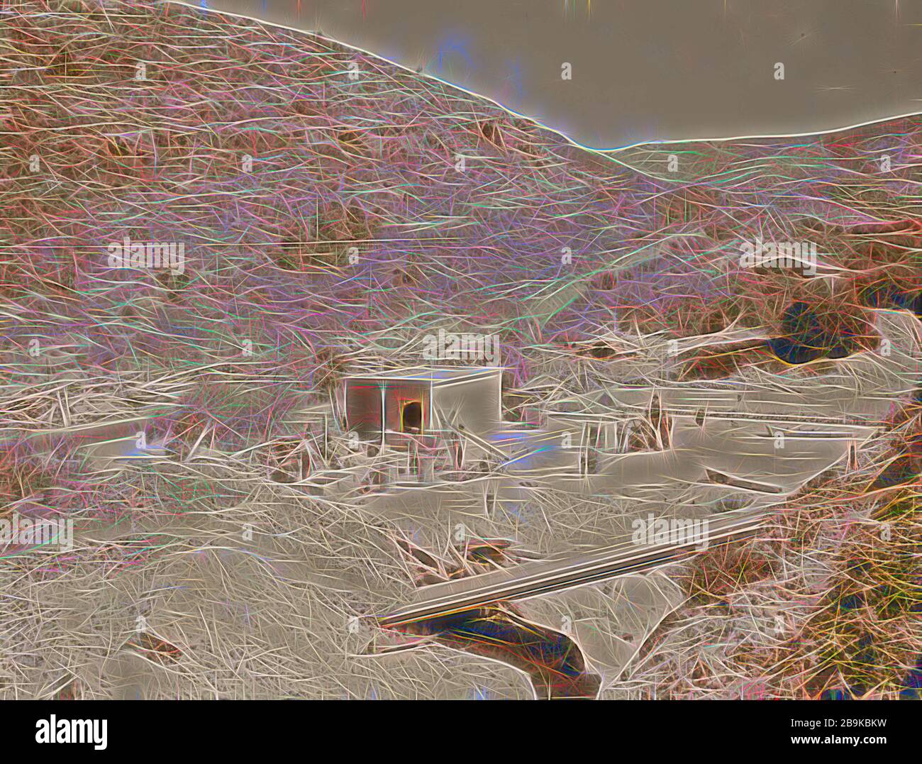 Jerusalem Water Works. Bab-el-Wad reservoir, partly underground. 1934 ...