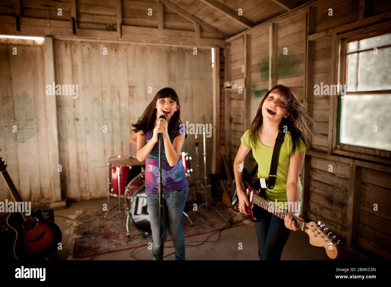 Girl Bands Practicing