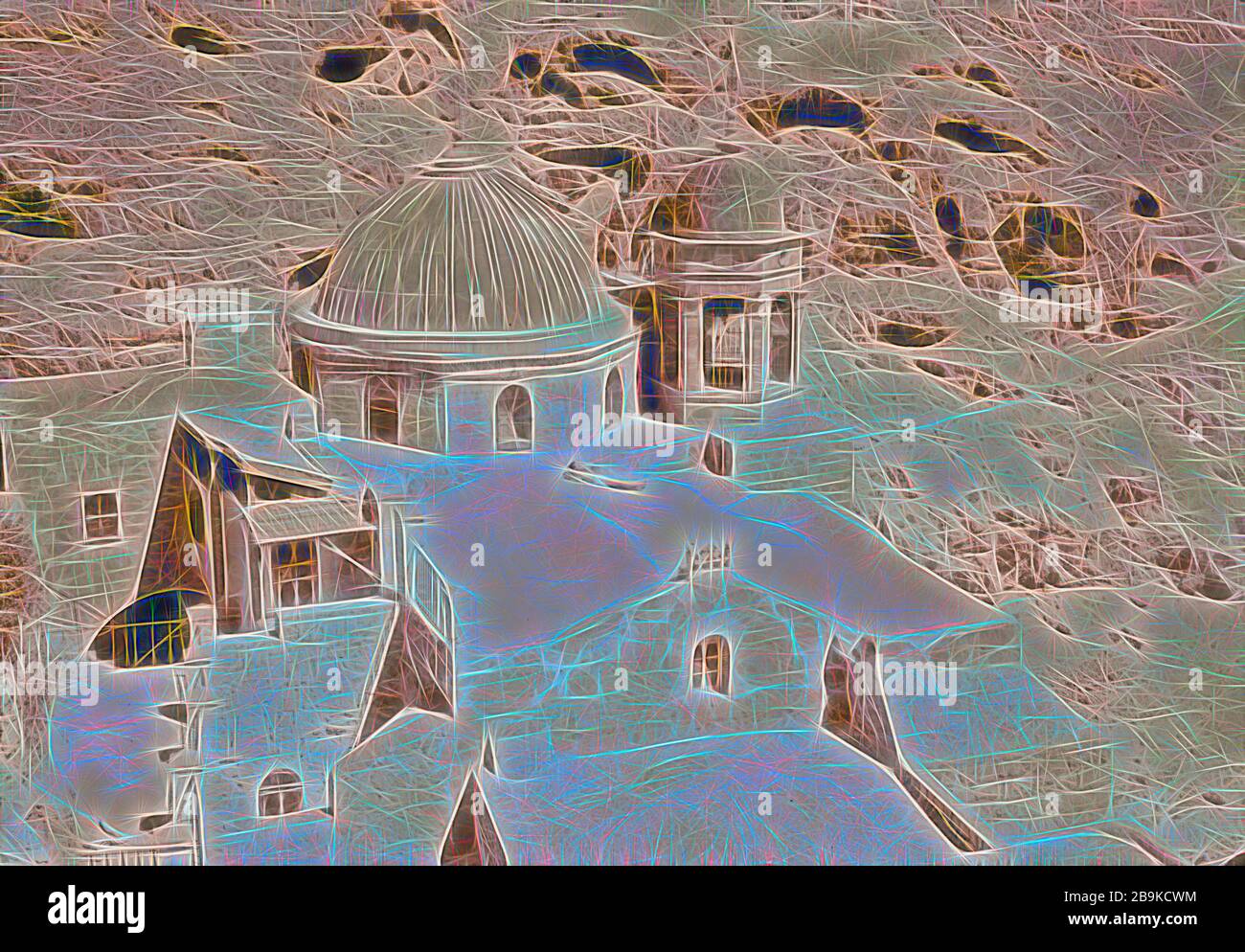 Mar Saba. Church roof & belfry 1934, West Bank Stock Photo - Alamy
