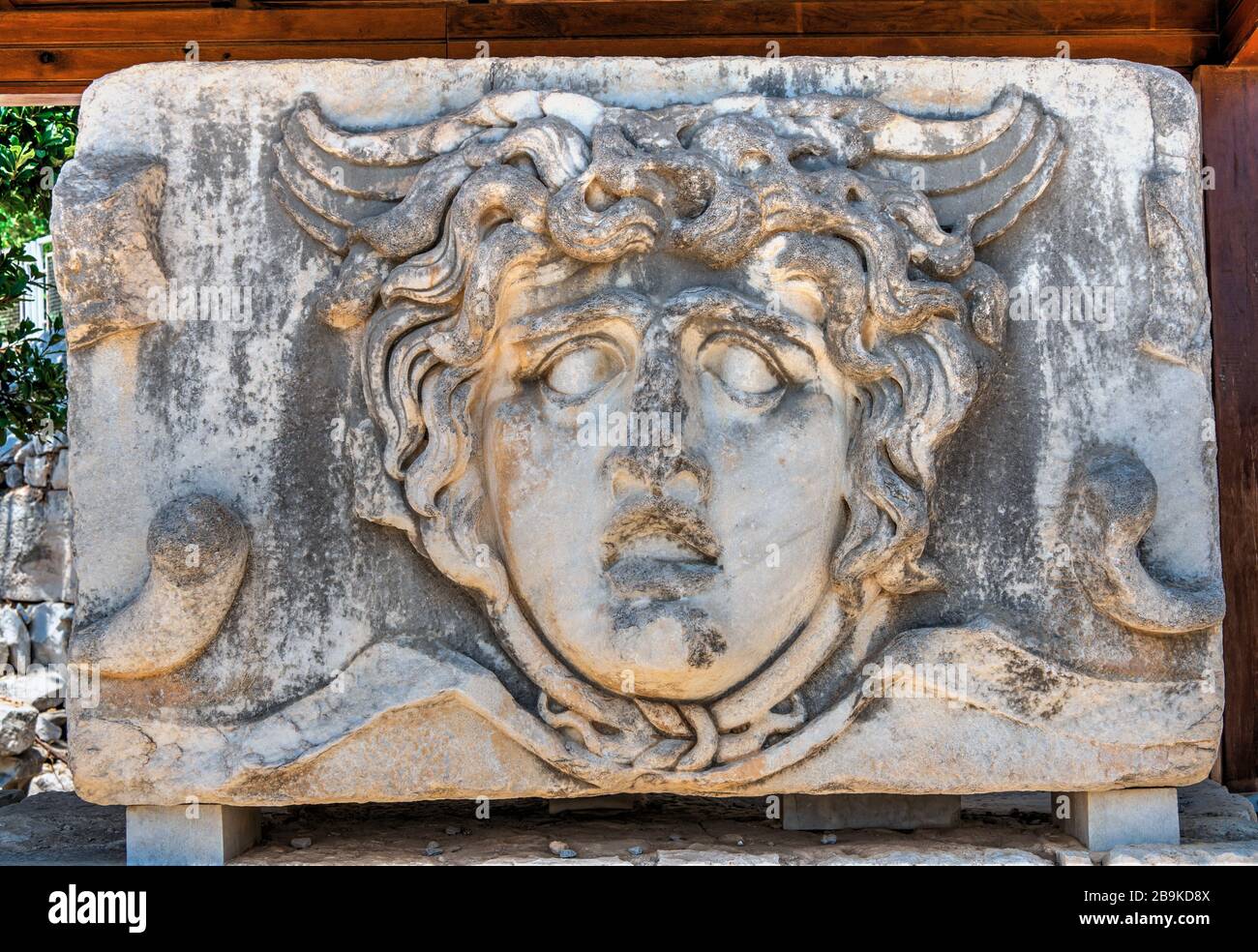 Frescoes and bas-reliefs in the ruins of the ancient Temple of Apollo ...