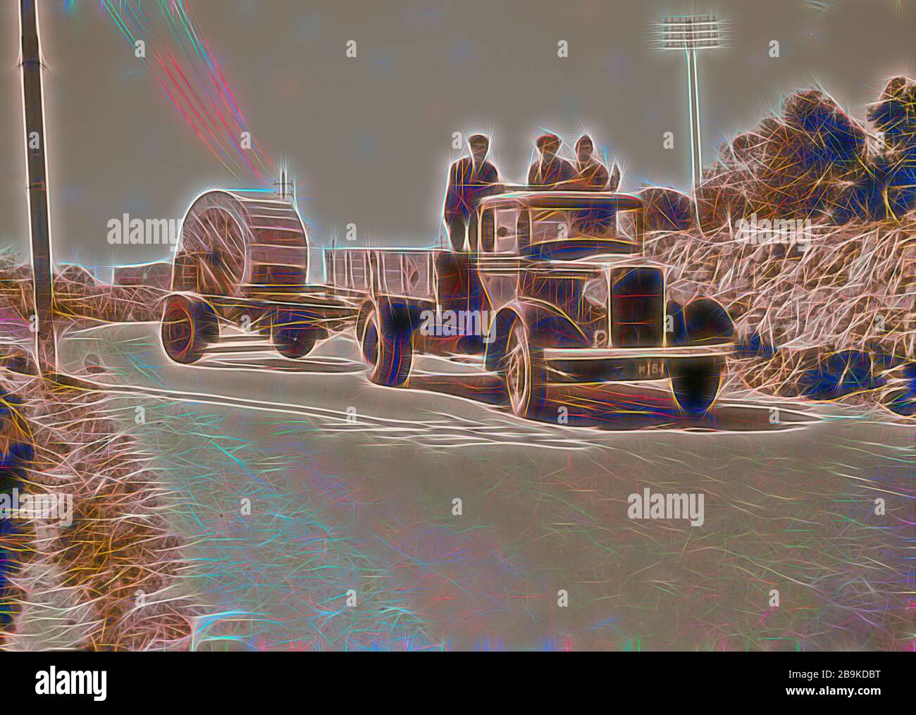 Post office trailer. 1934, Israel Stock Photo - Alamy