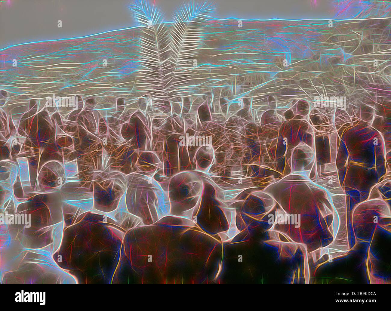 Disturbance 1938. Funeral of the late Mr. Starkey. Photograph shows the ...