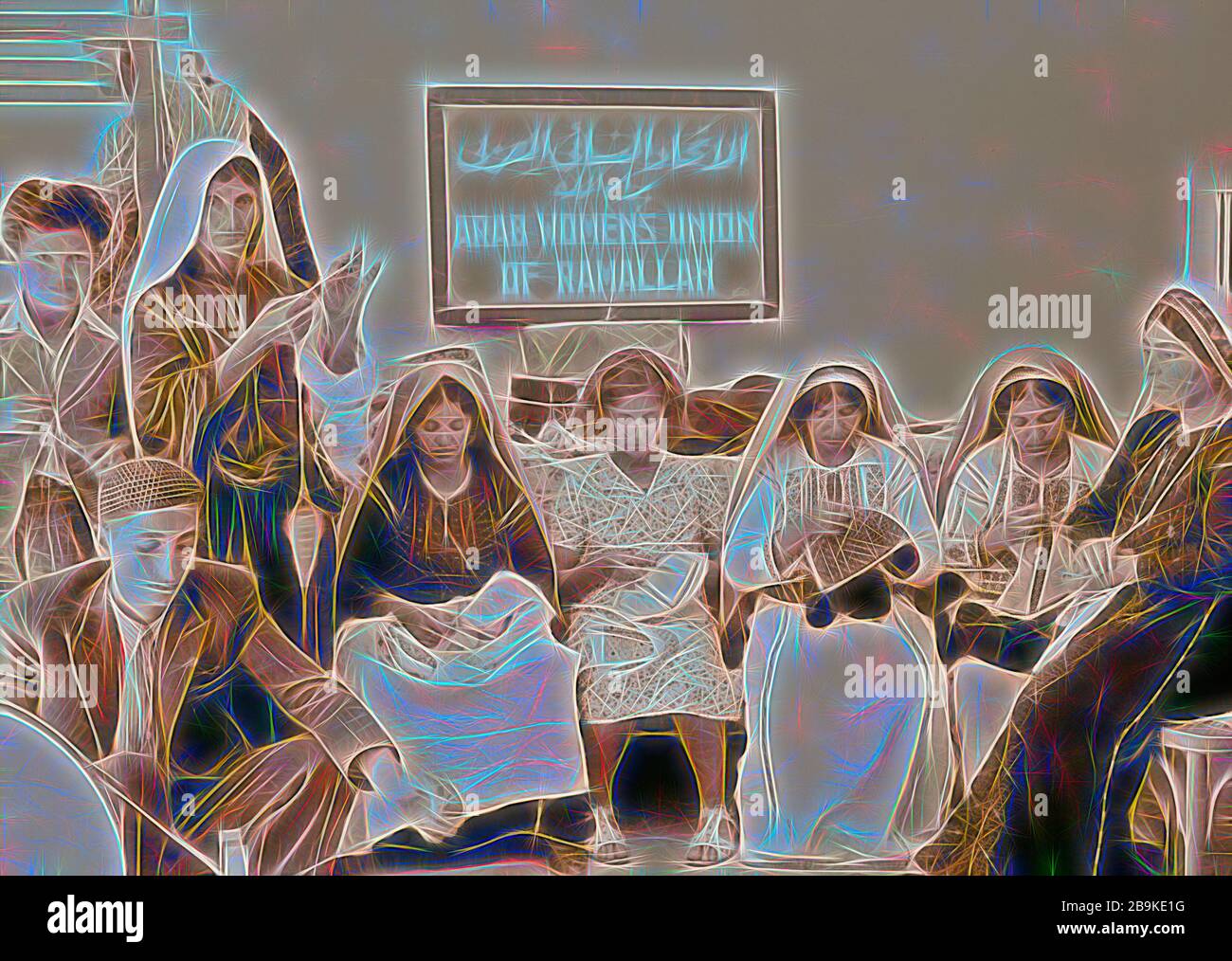 Arab Women's Union of Ramallah Group at work in the Ramallah work rooms ...