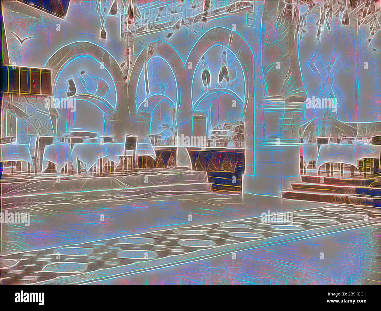 Egypt. Cairo. Hotels. Mena House. In the dining hall. 1934, Egypt ...
