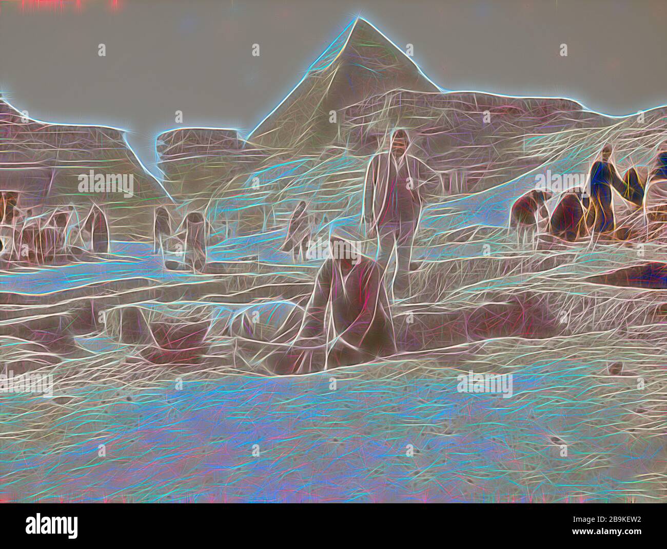 Egypt. The fourth pyramid. Dr. Selim Bey Hassan's excavations close to ...