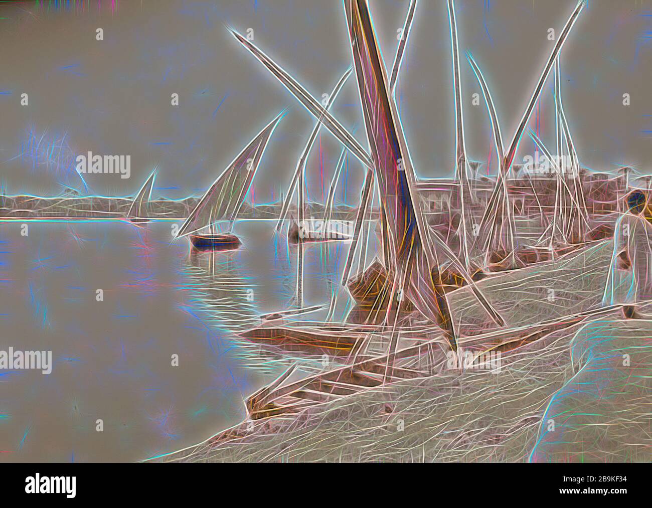 Egypt. River scenes. The Nile. Scenes along the Cairo banks. 1934 ...