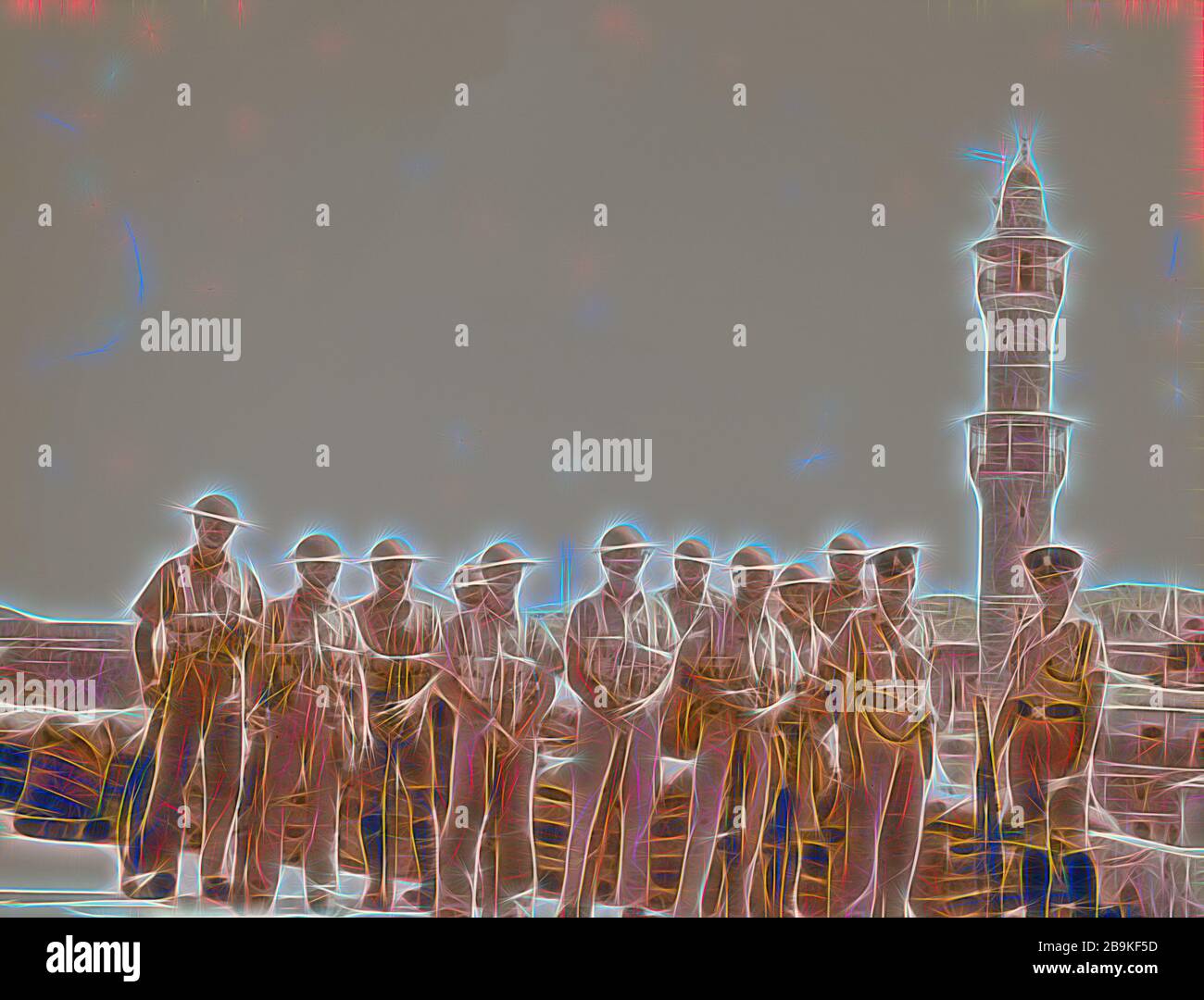 Palestine disturbances during summer 1936. Jaffa. Group of army ...