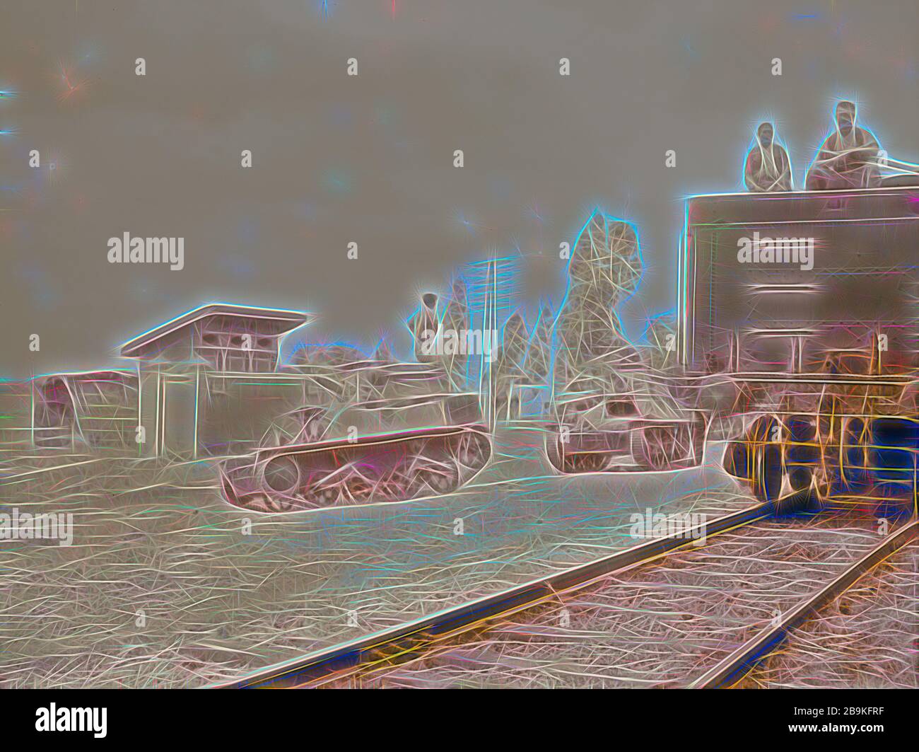 Palestine disturbances 1936. Armoured tanks escorting trains. 1936 ...