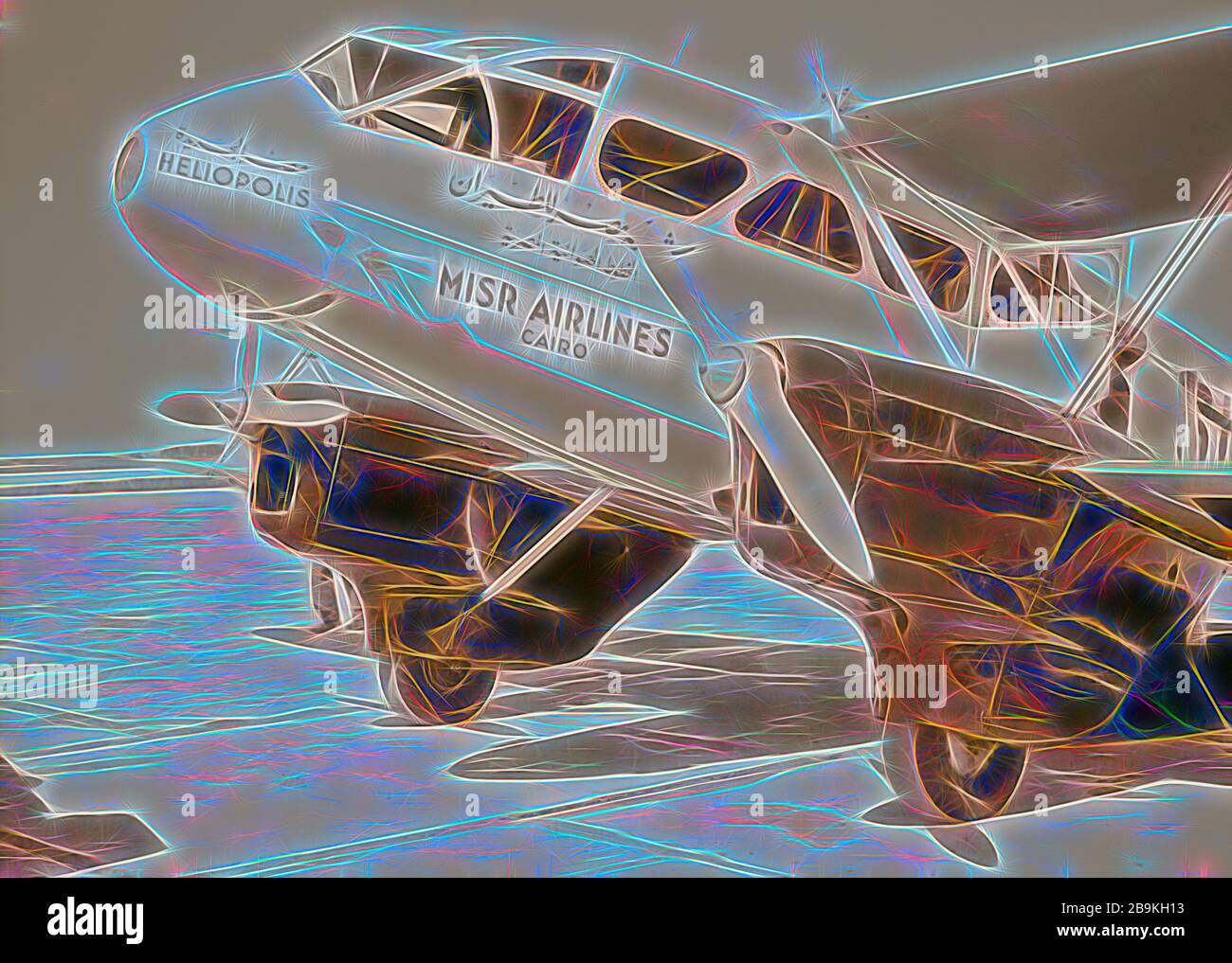 Lydda Airport. Misr airplane refuelling. 1934, Israel, Lod Stock Photo ...