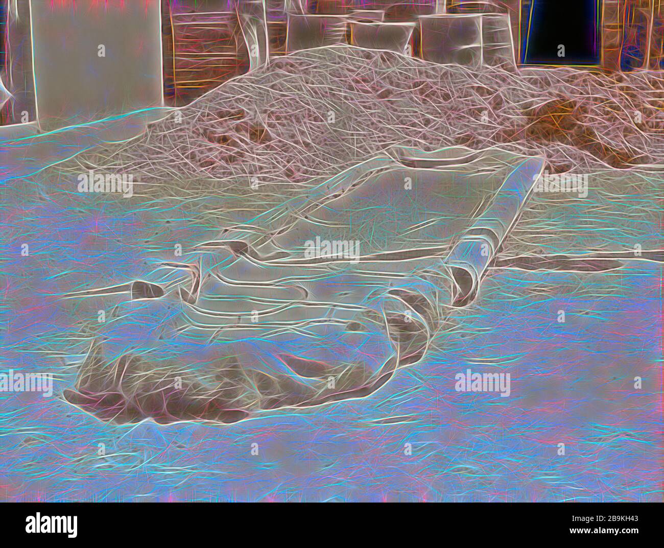 Soaked clay drying in vat. 1934, Middle East, Israel and/or Palestine ...