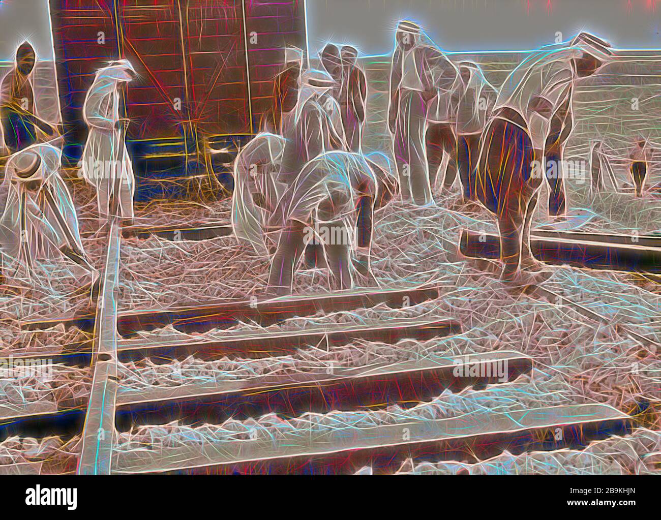 Repairs on Lydda-Jerusalem railroad, Sept. 5, '38, Israel, Lod Stock ...
