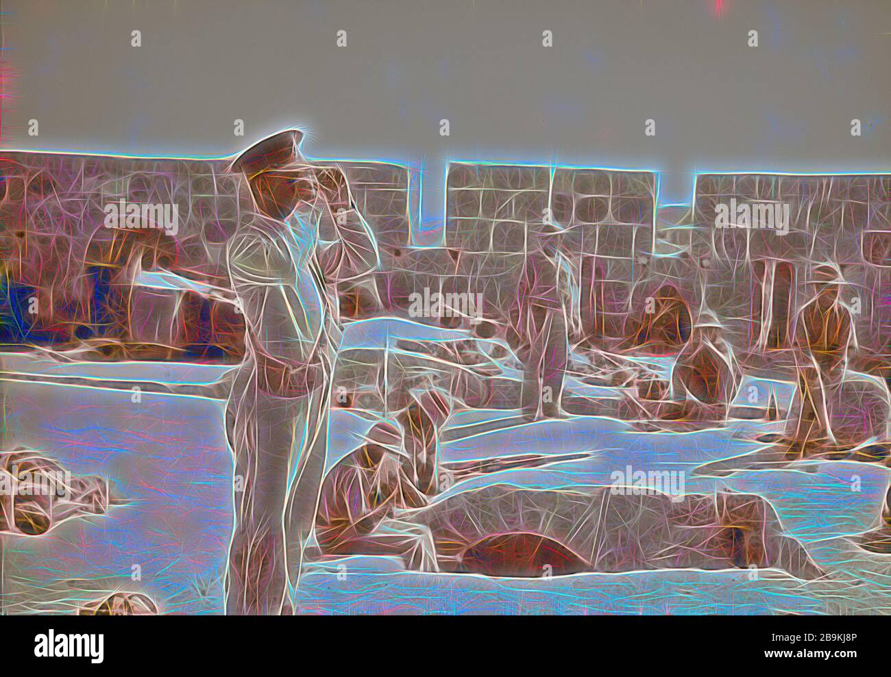 Troops on Tower of David, soldier using field glasses, Jerusalem ...