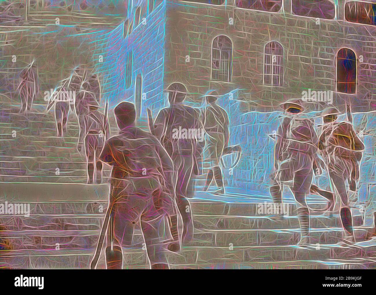 The raising of the siege of Jerusalem Typical scene of troops in Old ...