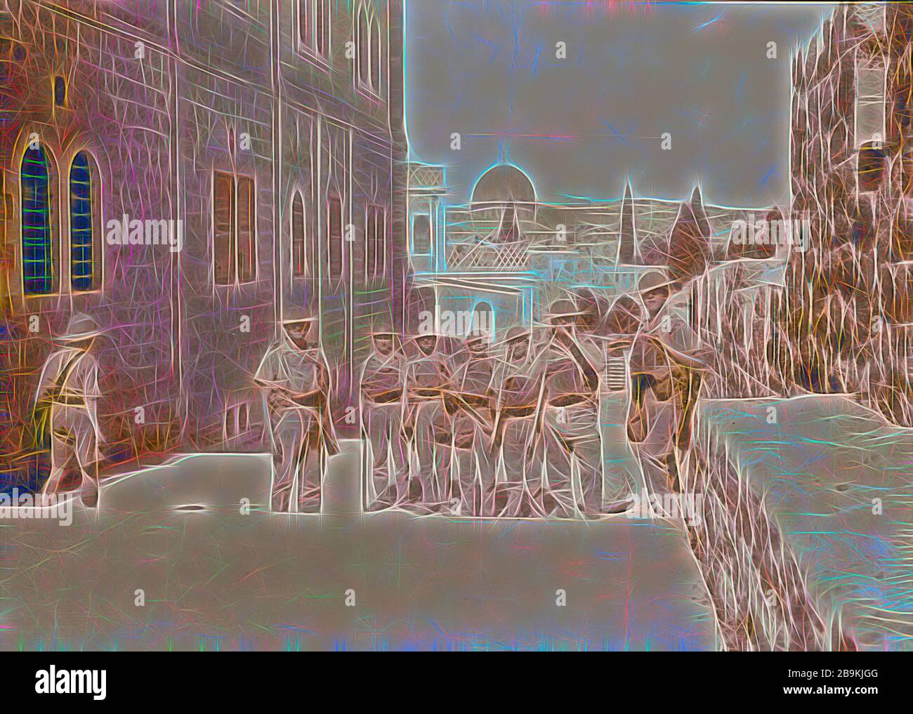 The raising of the siege of Jerusalem Typical scene of troops in Cld ...