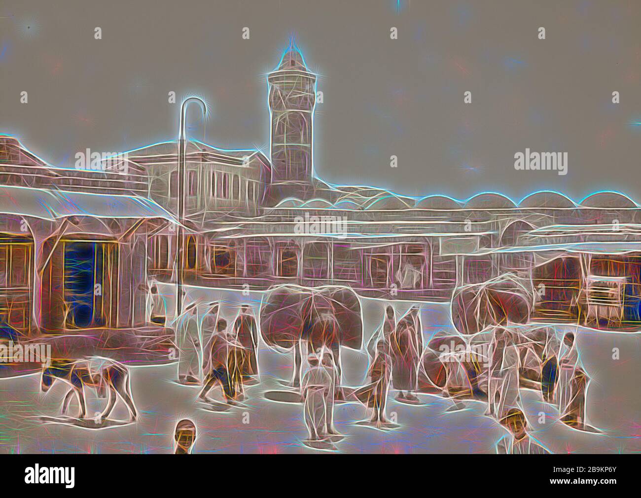 Majdel village & its primitive weaving. Majdel market showing town ...