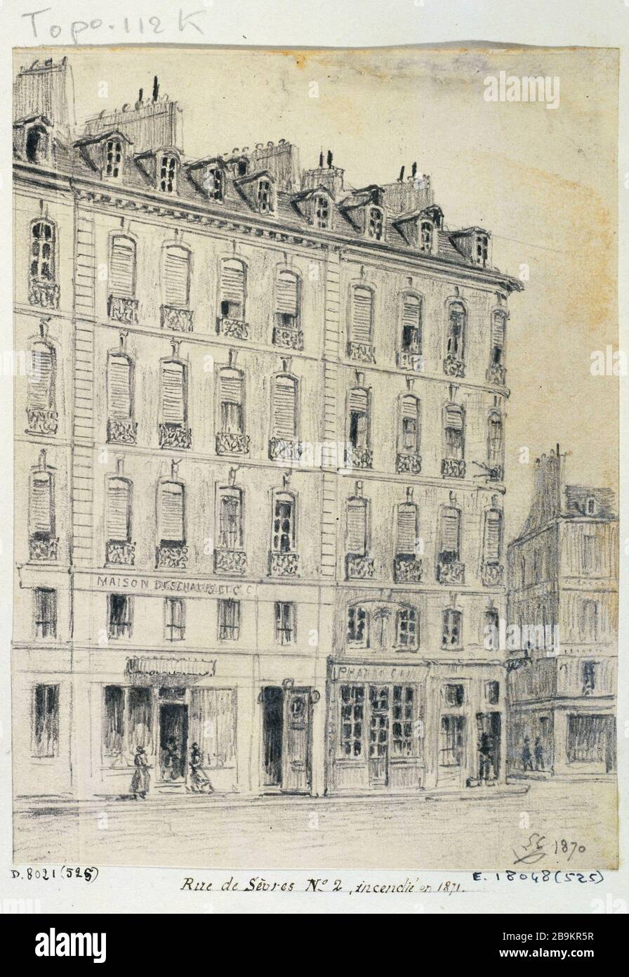 2 rue de Sevres, 1870 Léon Leymonnerye (1803-1879). 2 rue de Sèvres ...