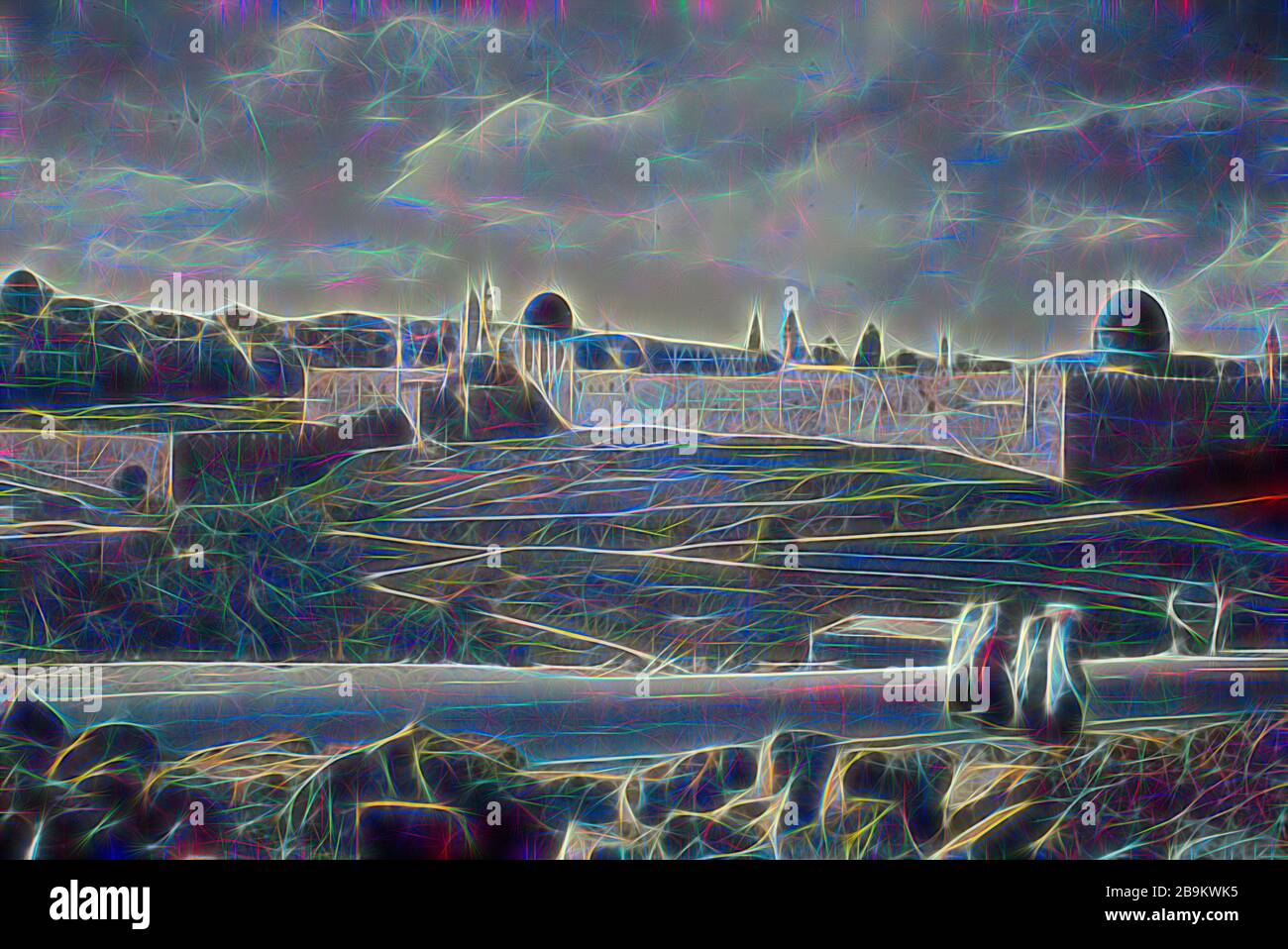 Mount of Olives, Bethphage and Bethany Jerusalem from the Jericho Road ...