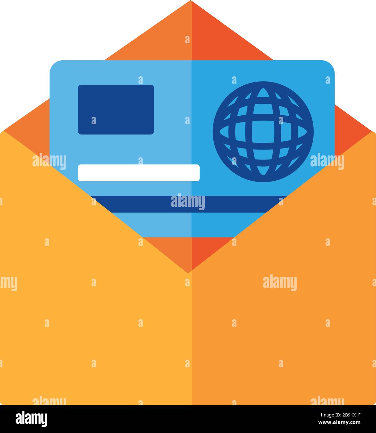 Envelope credit card flat Cut Out Stock Images & Pictures - Alamy