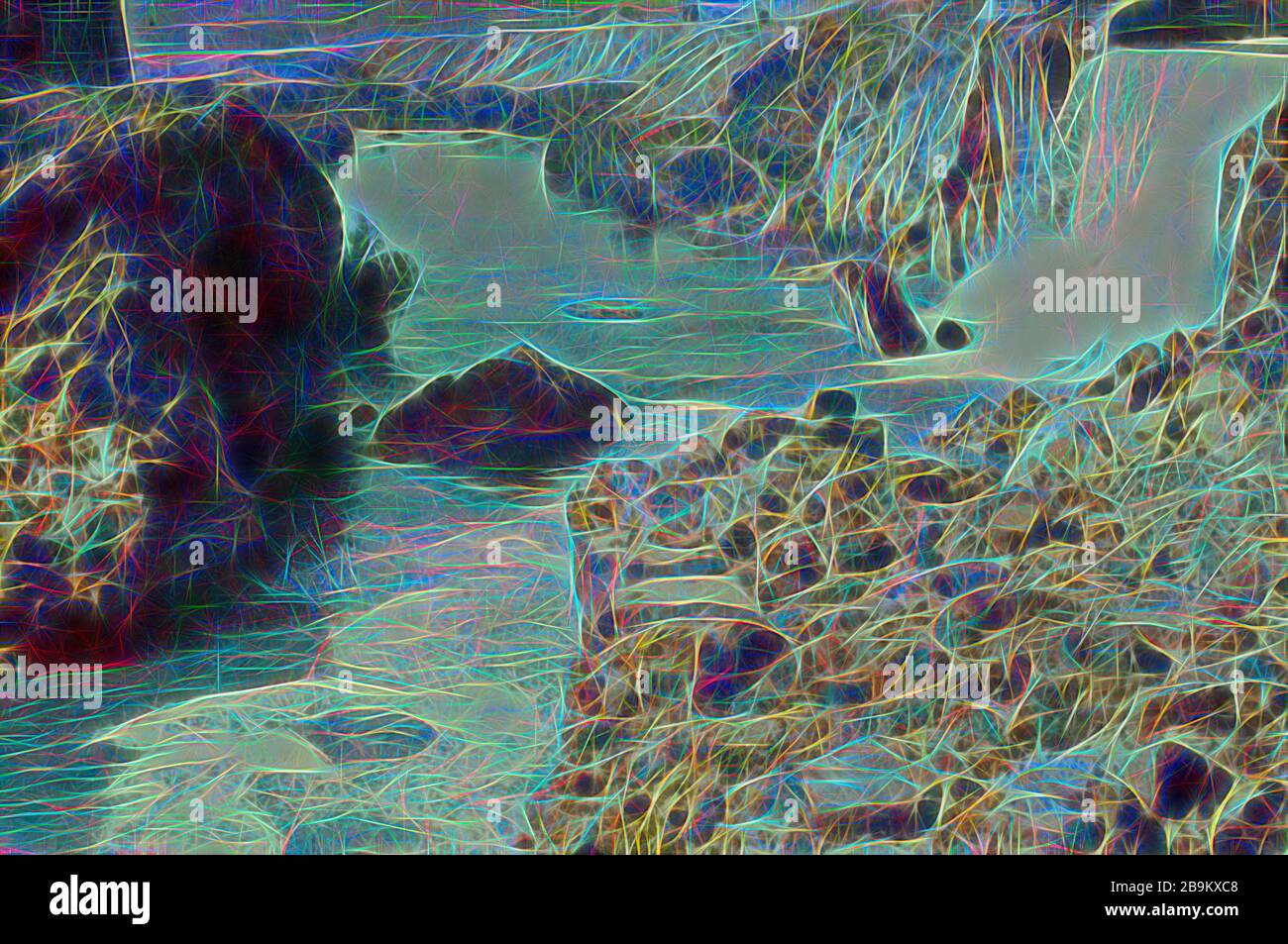 Trans Jordan. River Yarmuk, the waterfall. 1950, Jordan Stock Photo - Alamy