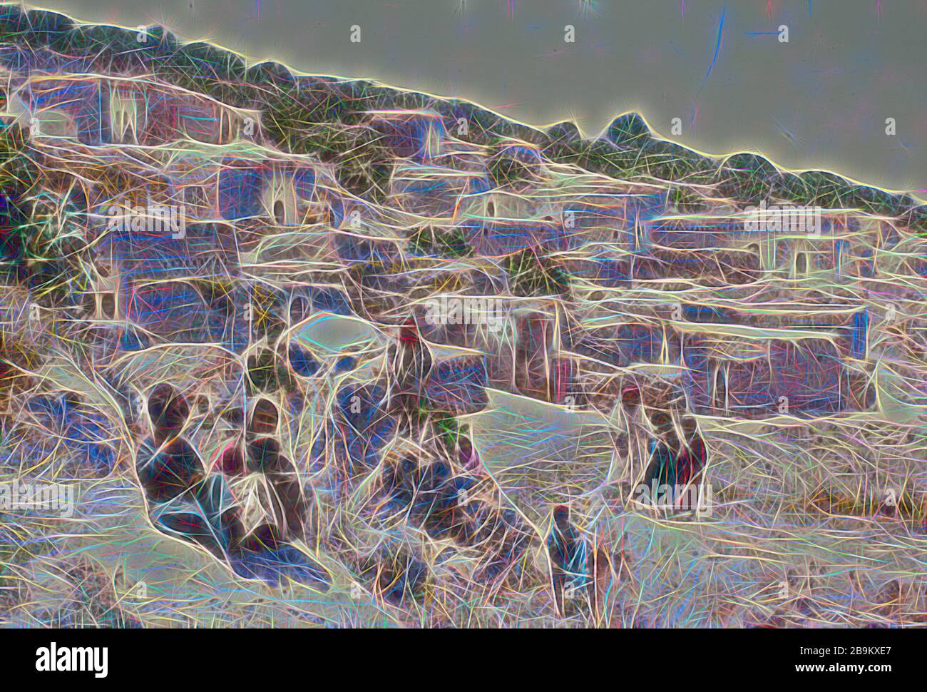 Northward from Jerusalem. Endor village. I Sam. 287. 1950, Israel, Ein ...