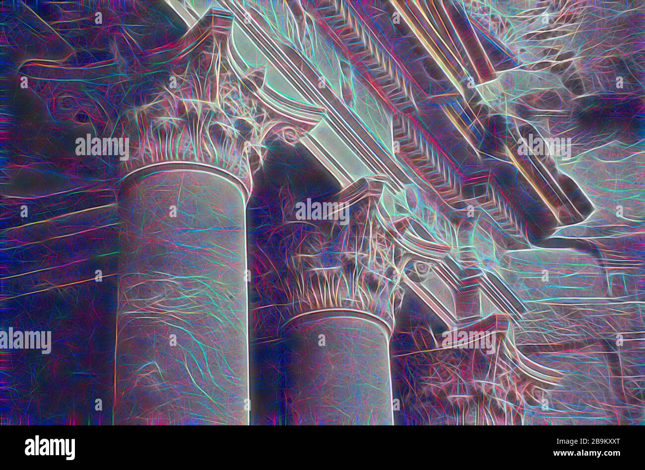 Petra, Mt. Hor and Akabah. El-Khazneh, capitals of the portico. 1950 ...