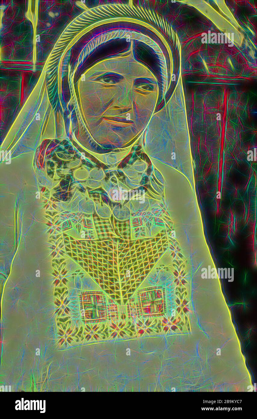 Types and character, etc. Ramallah woman in native costume. Photograph ...