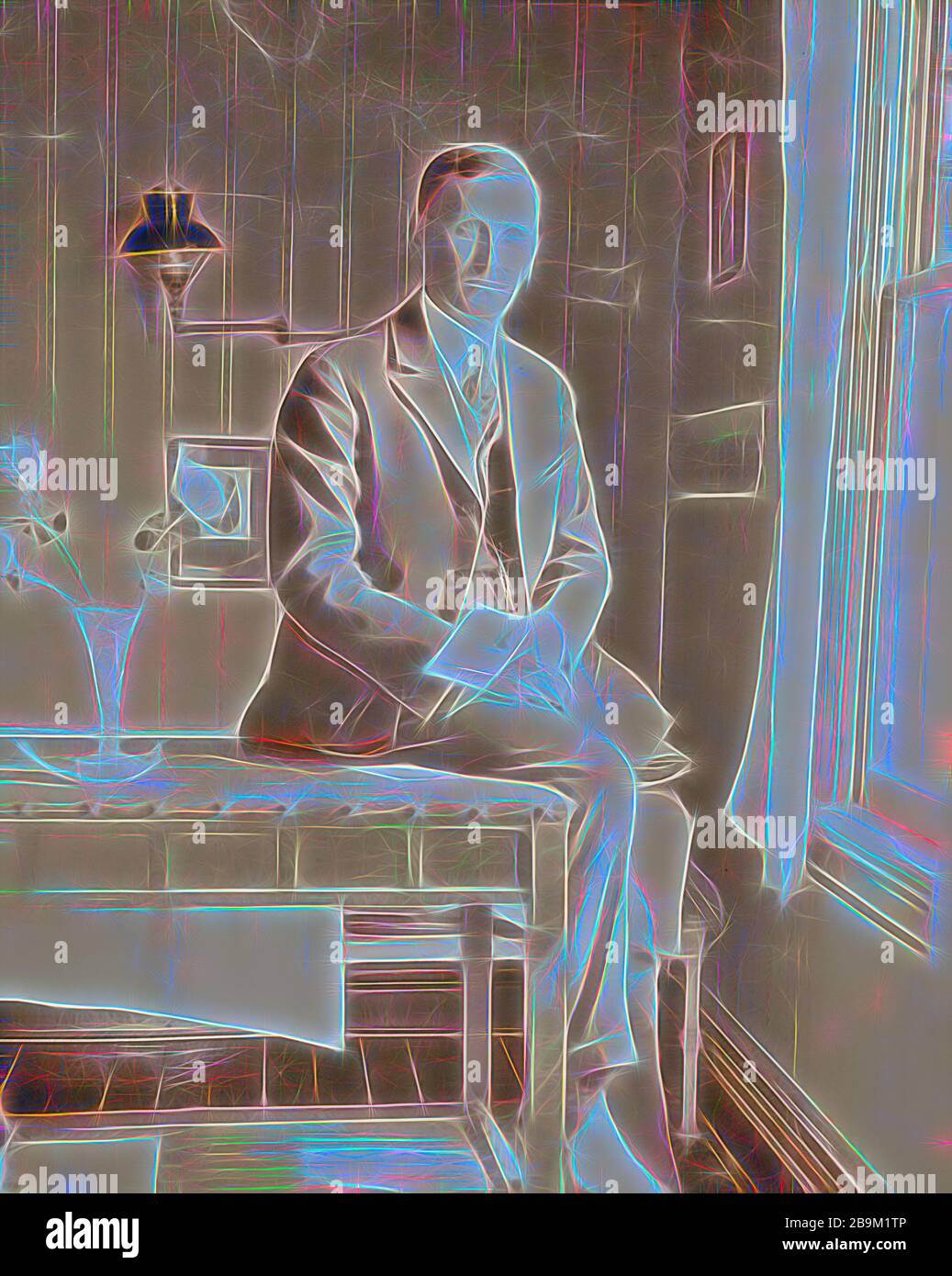 Eric Matson sitting on edge of desk, Middle East, Israel and/or ...