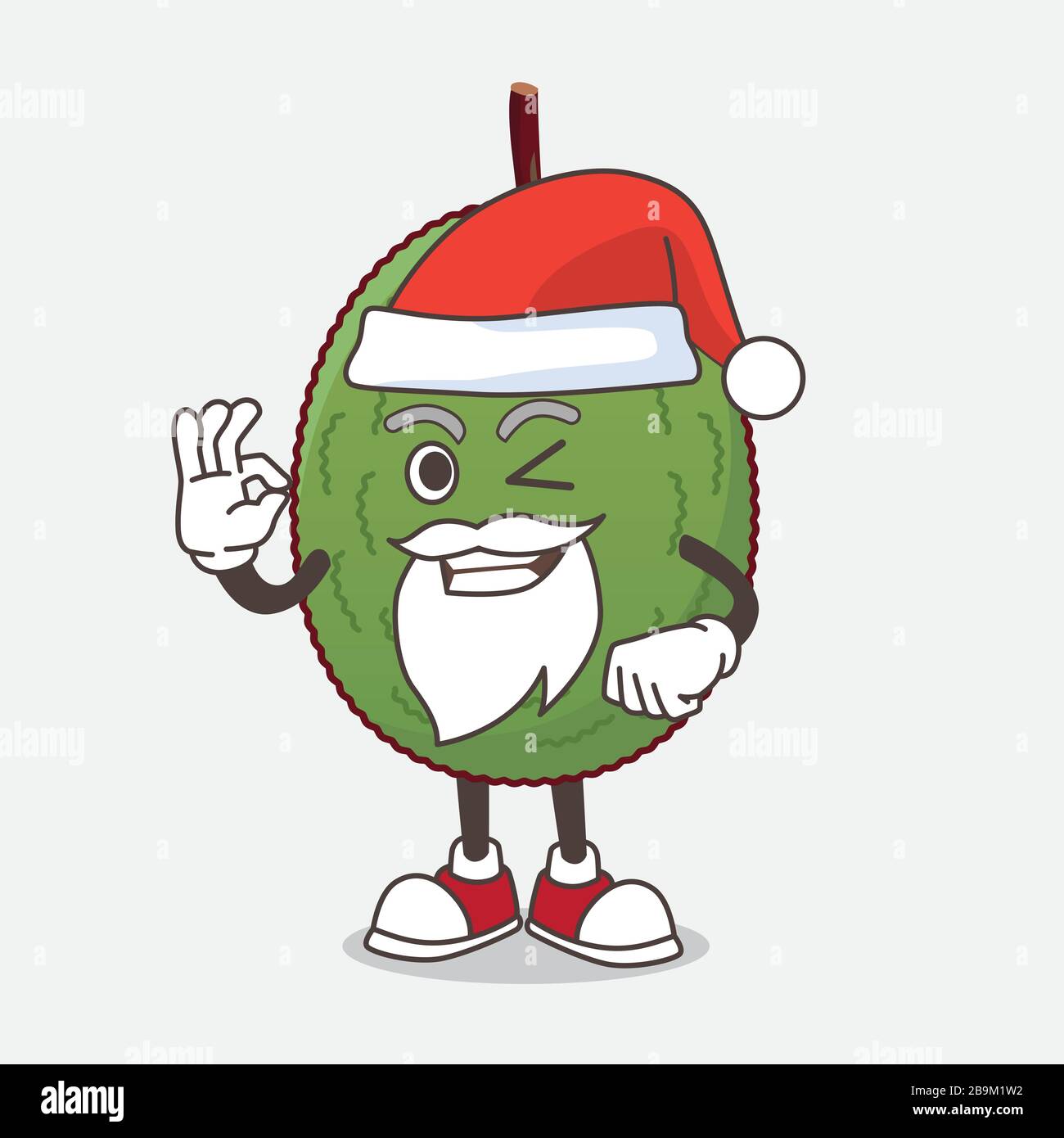 Green Jackfruit Mascot Character Vector Illustration Stock Vector Image ...