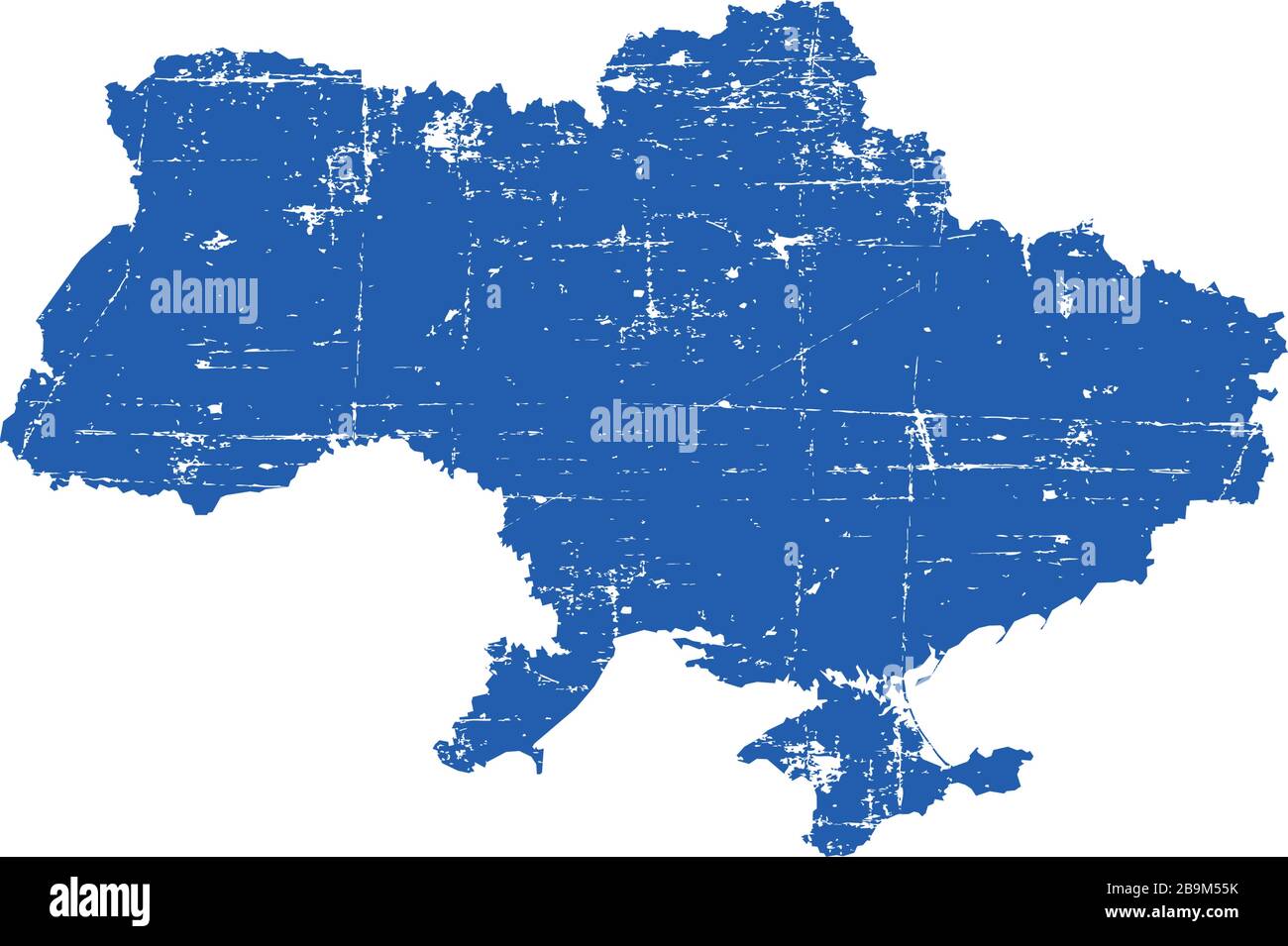 Ukraine blue map with grunge texture. Stock Vector illustration ...