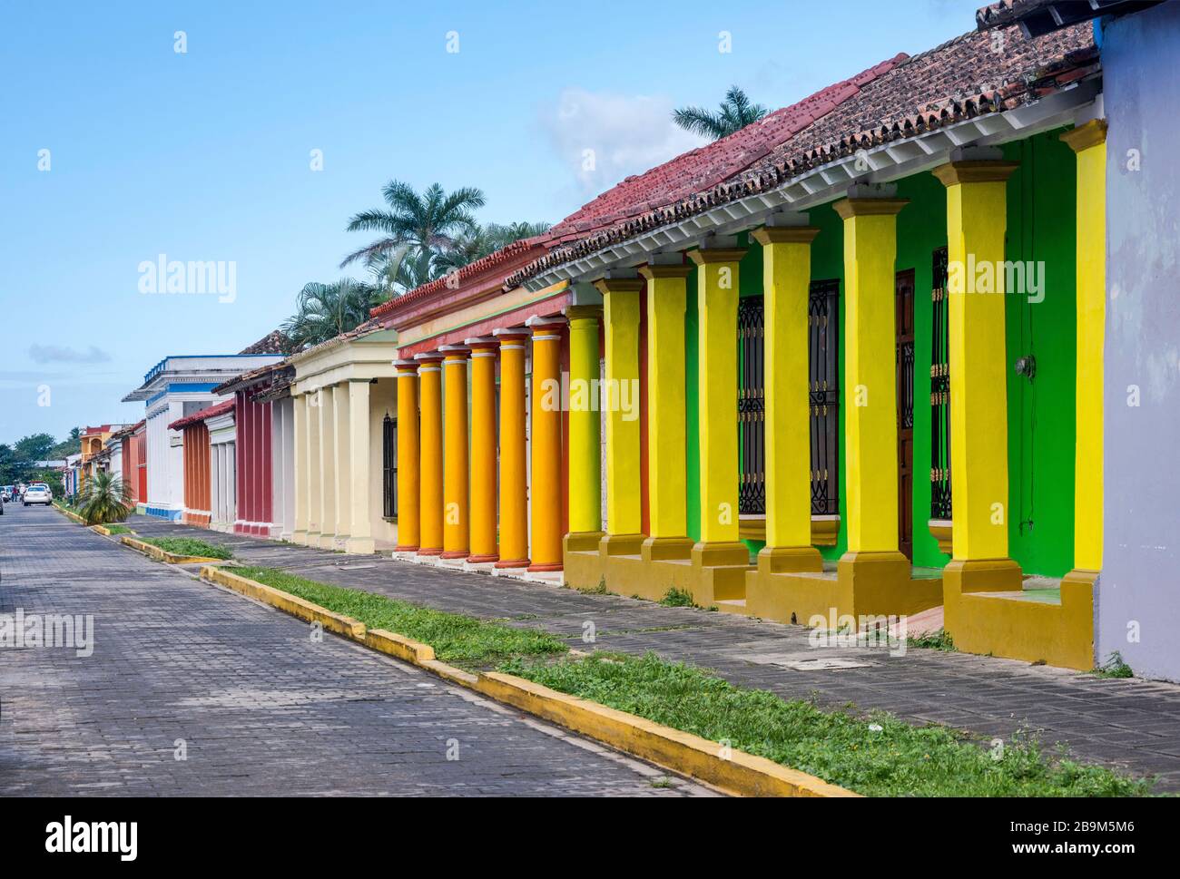 Collonades at Spanish Colonial style houses at Avenida Enriquez in ...