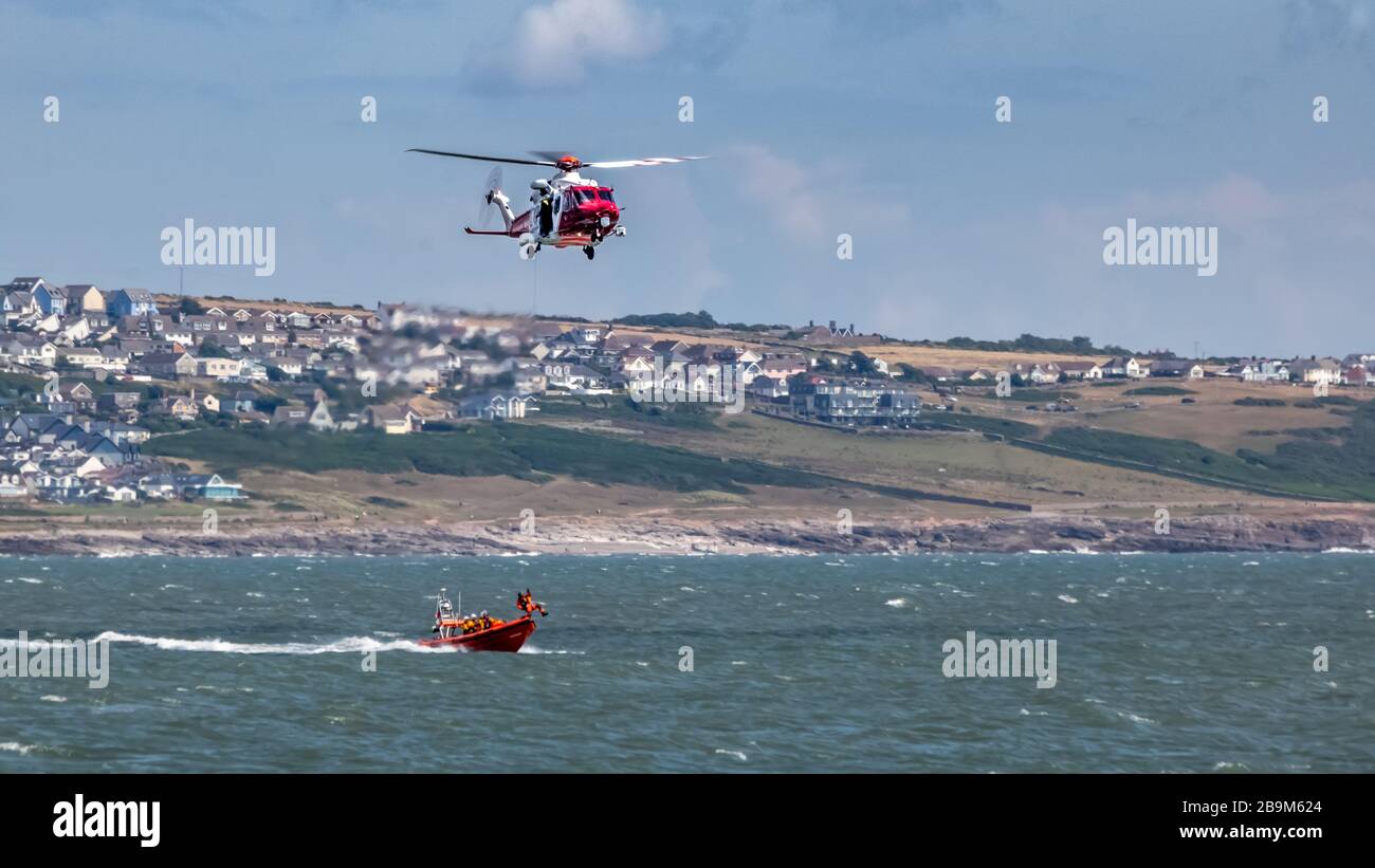 HM Coastguard search-and-rescue (SAR) helicopter Agusta-Westland ...