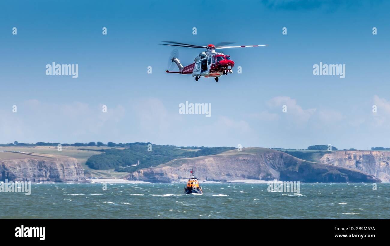 HM Coastguard search-and-rescue (SAR) helicopter Agusta-Westland ...