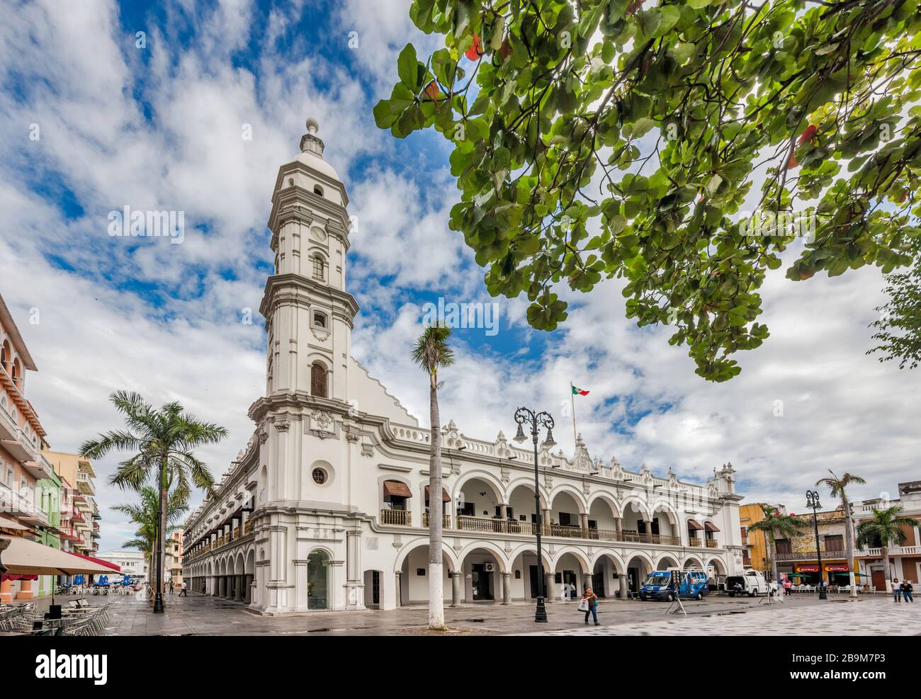 Palacio Municipal at Plaza de Armas (zocalo) in Veracruz, Mexico Stock ...