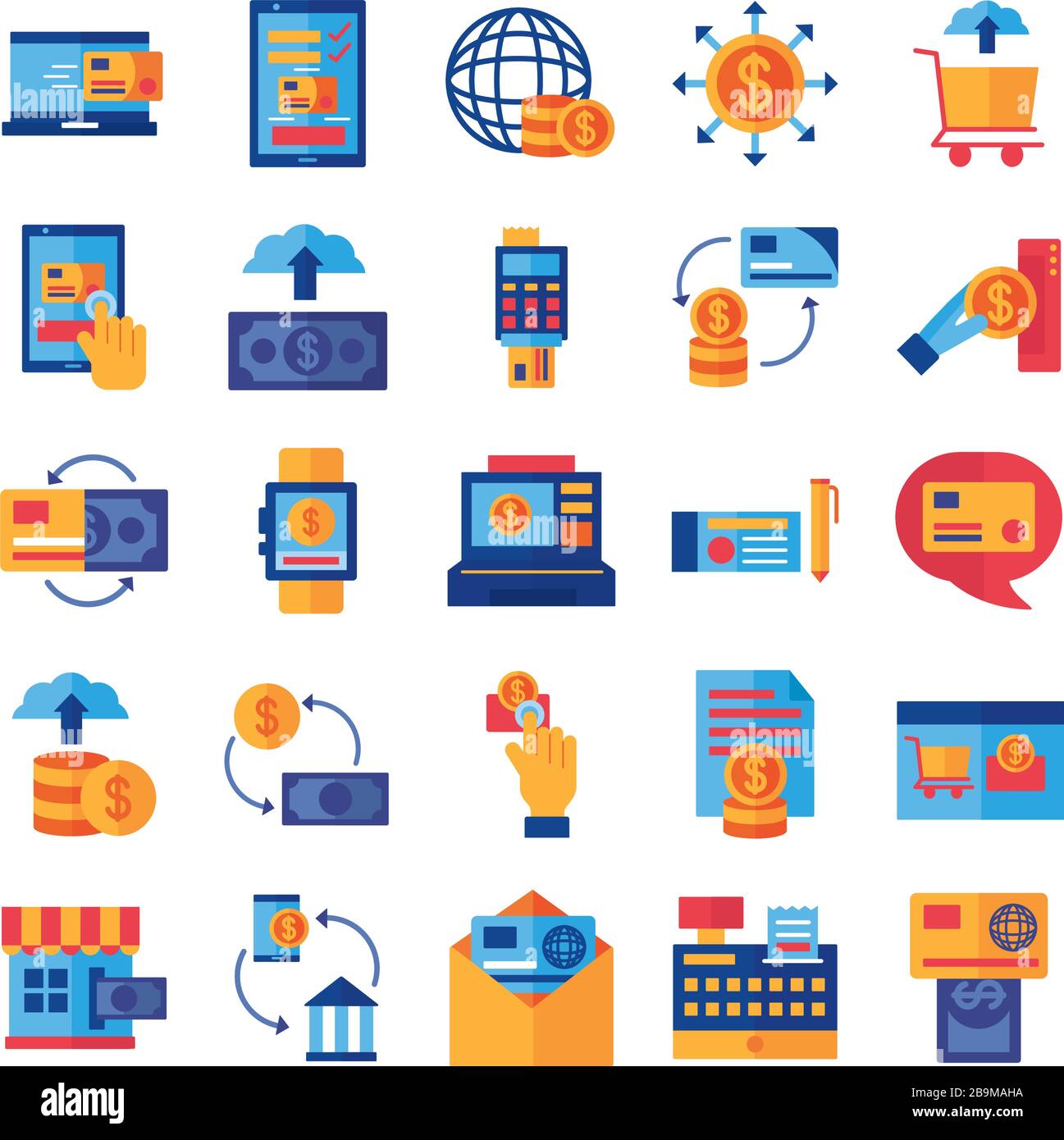 bundle of Payment online set icons Stock Vector Image & Art - Alamy