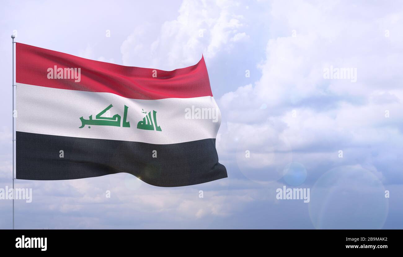 Background with flag of Iraq Stock Photo - Alamy