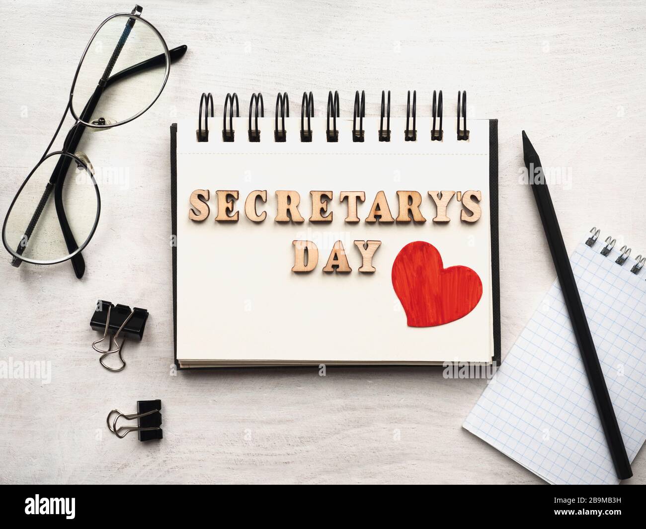 Secretaries Day and Admin Day. Greeting card Stock Photo - Alamy