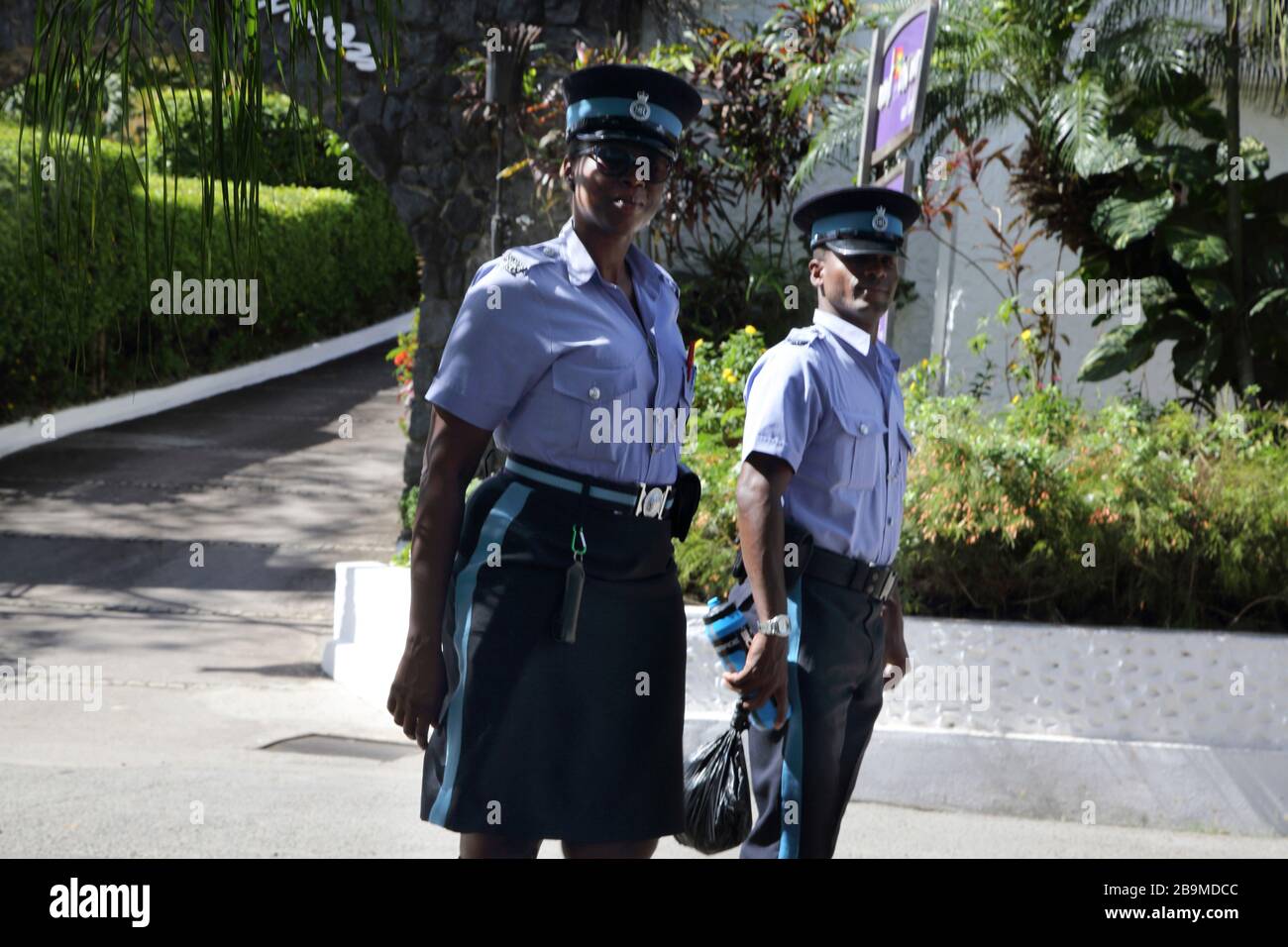 Mount Cinnamon Grenada Police Stock Photo - Alamy