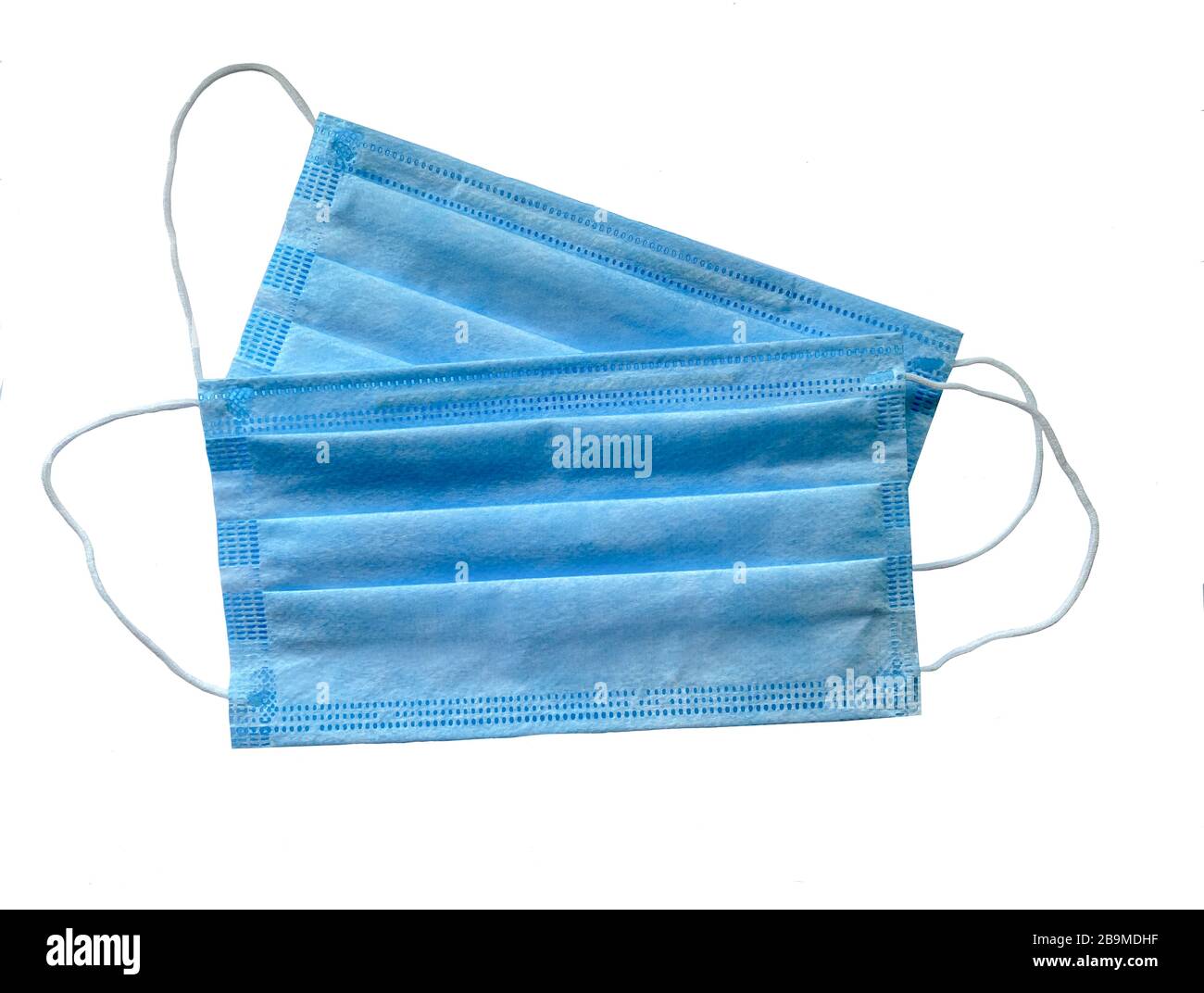 Blue medical mask isolated on white background.Concept of medicine and ...