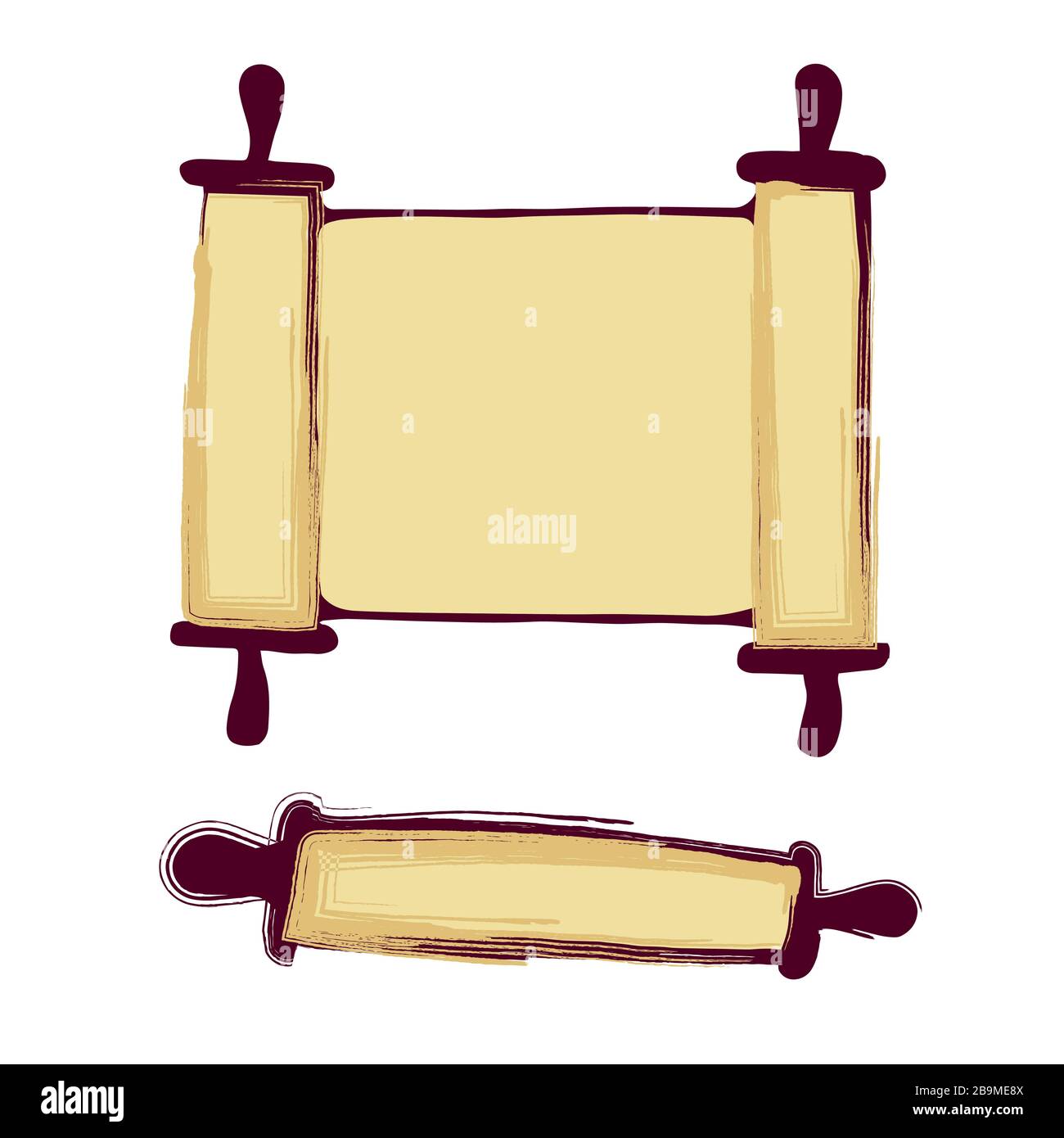 Ancient scroll illustration, Old Vintage Paper isolated Stock Vector ...